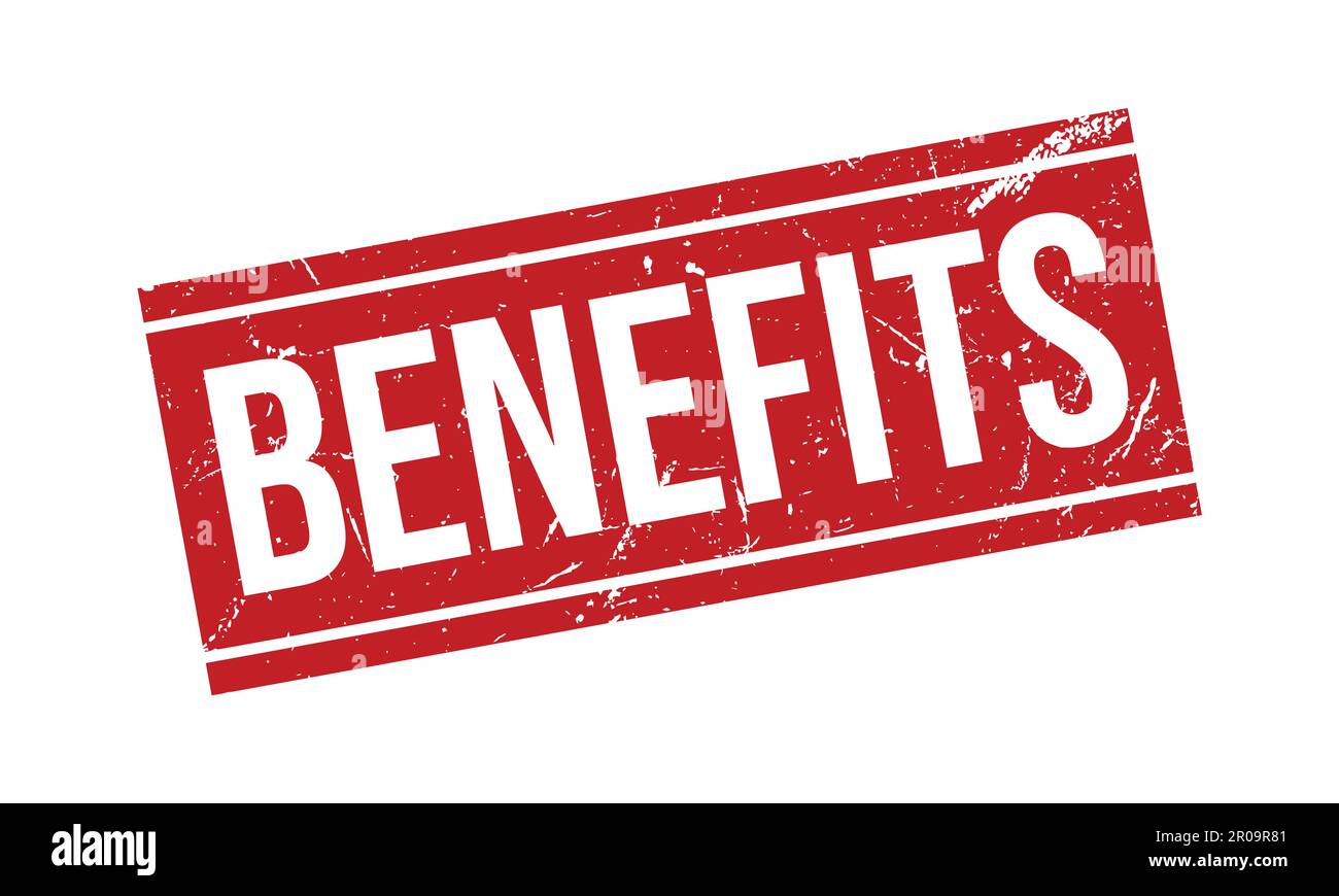 Benefits Rubber Stamp. Red Benefits Rubber Grunge Stamp Seal Vector ...