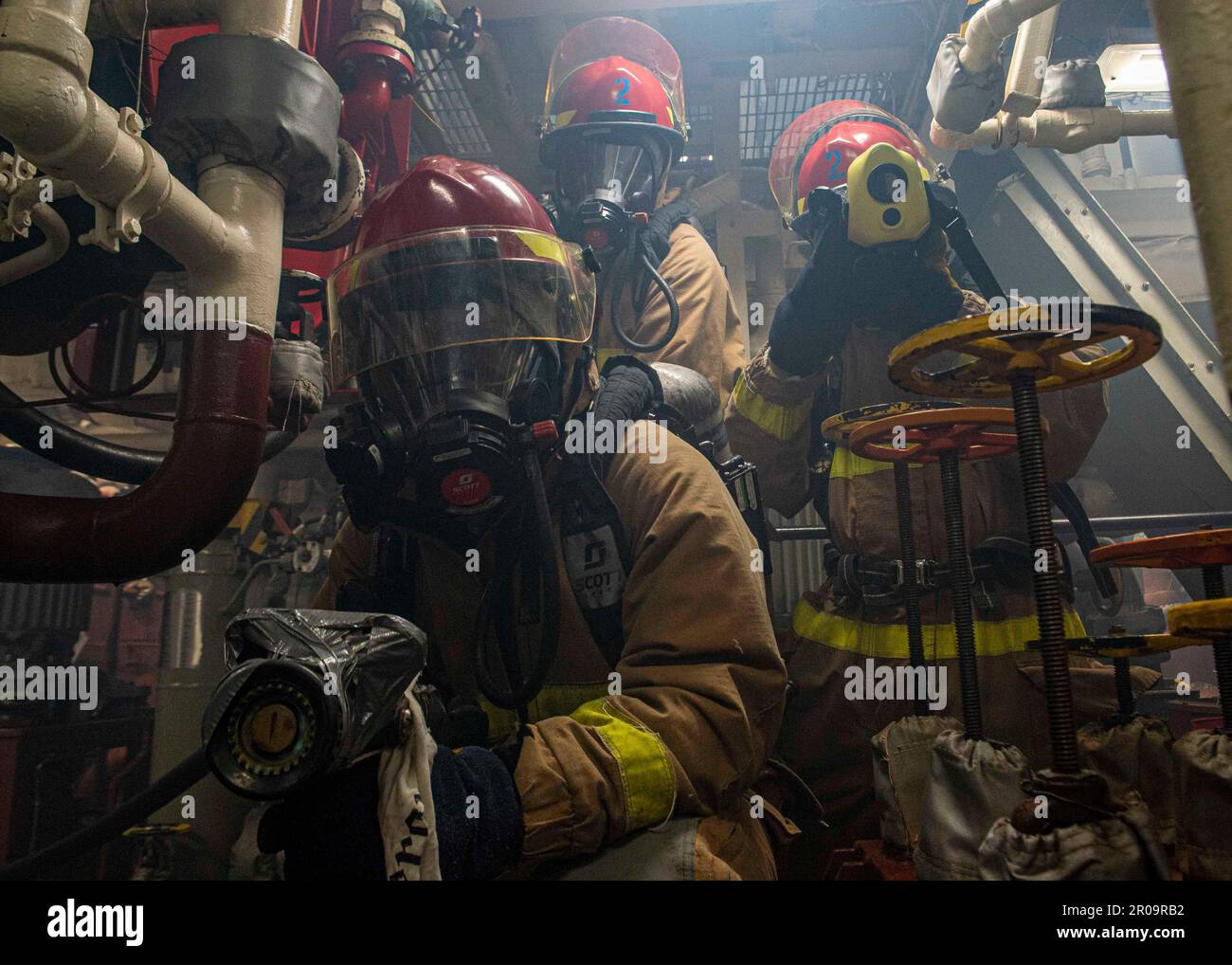 Engine room fire drill hi-res stock photography and images - Alamy