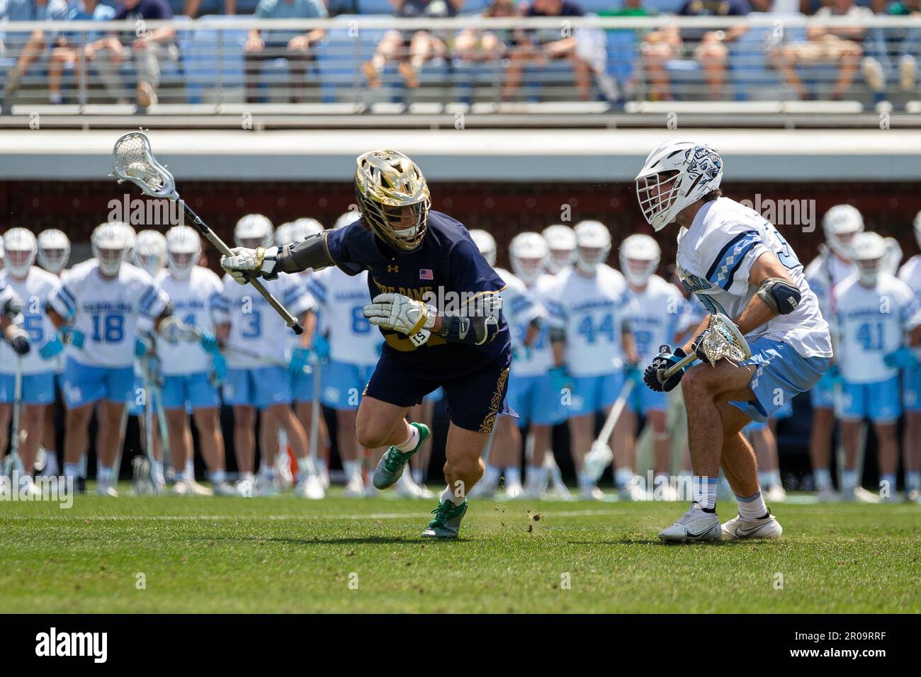 Cary, North Carolina, USA. 6th May, 2023. Notre Dame attackman PAT ...