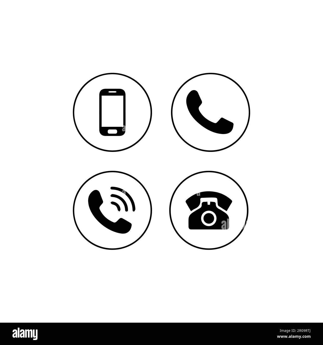 Telephone icon, Simple contact us icons set. Universal contact us icons ...