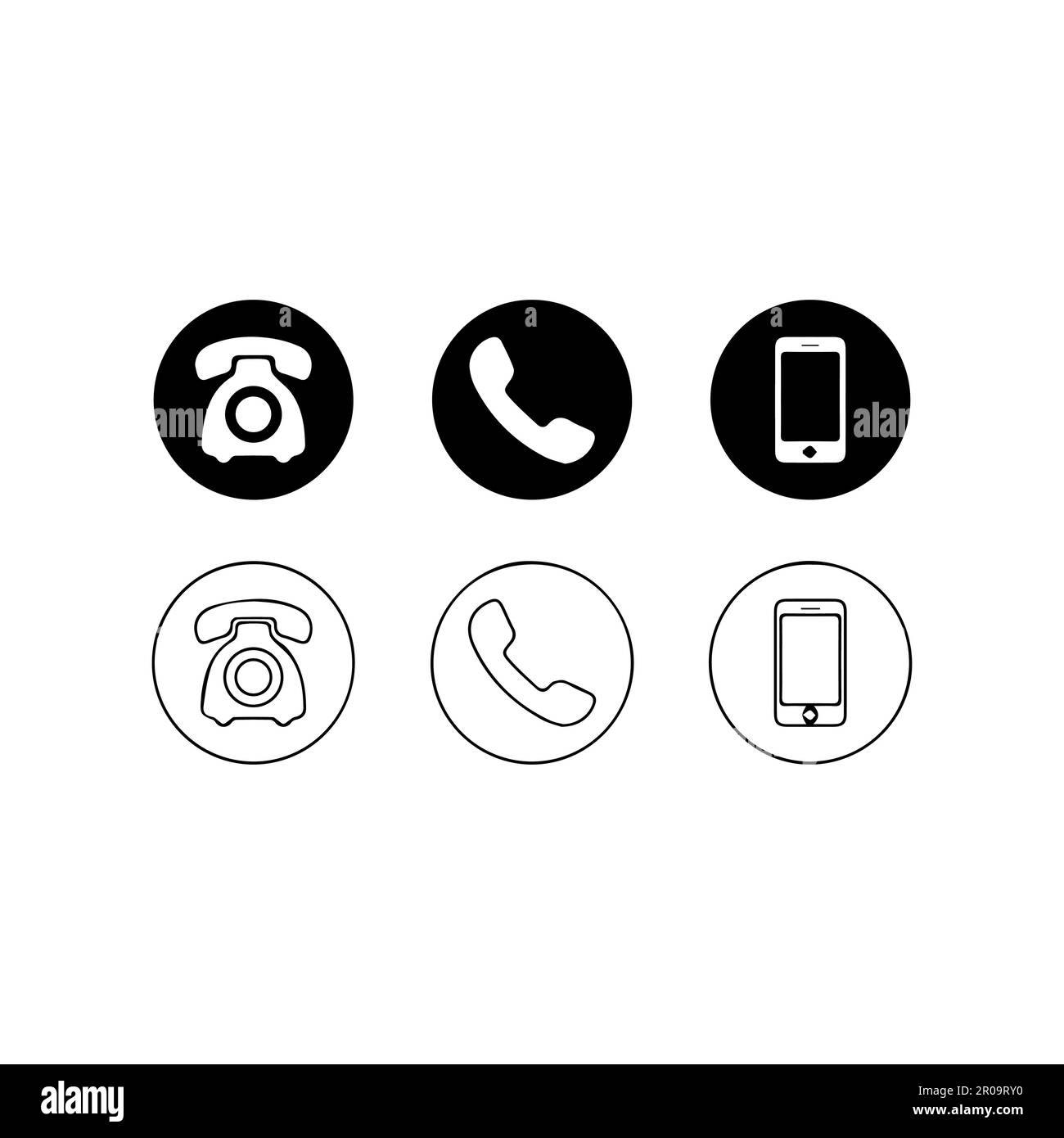 Telephone icon, Simple contact us icons set. Universal contact us icons ...