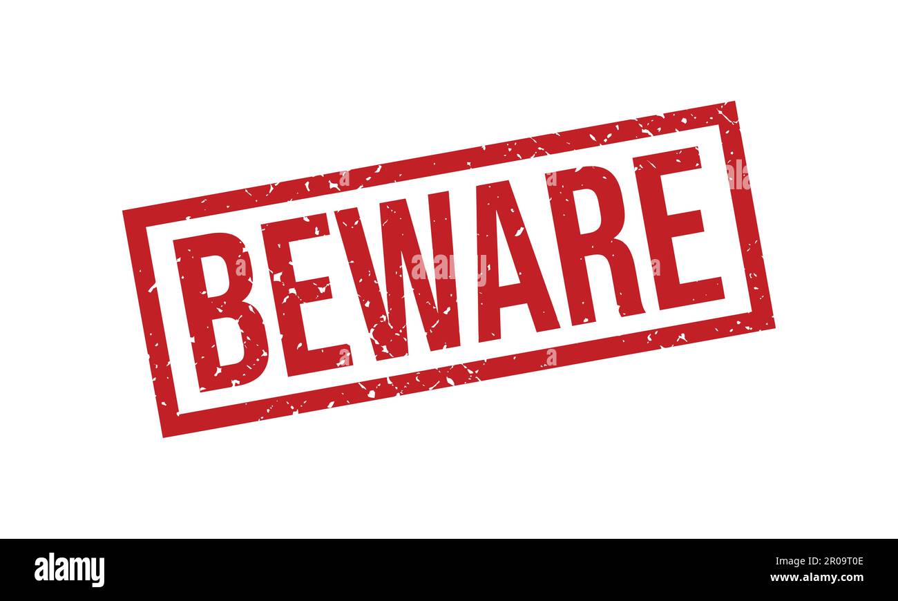 Beware Rubber Grunge Stamp Seal Stock Vector Stock Vector Image & Art ...