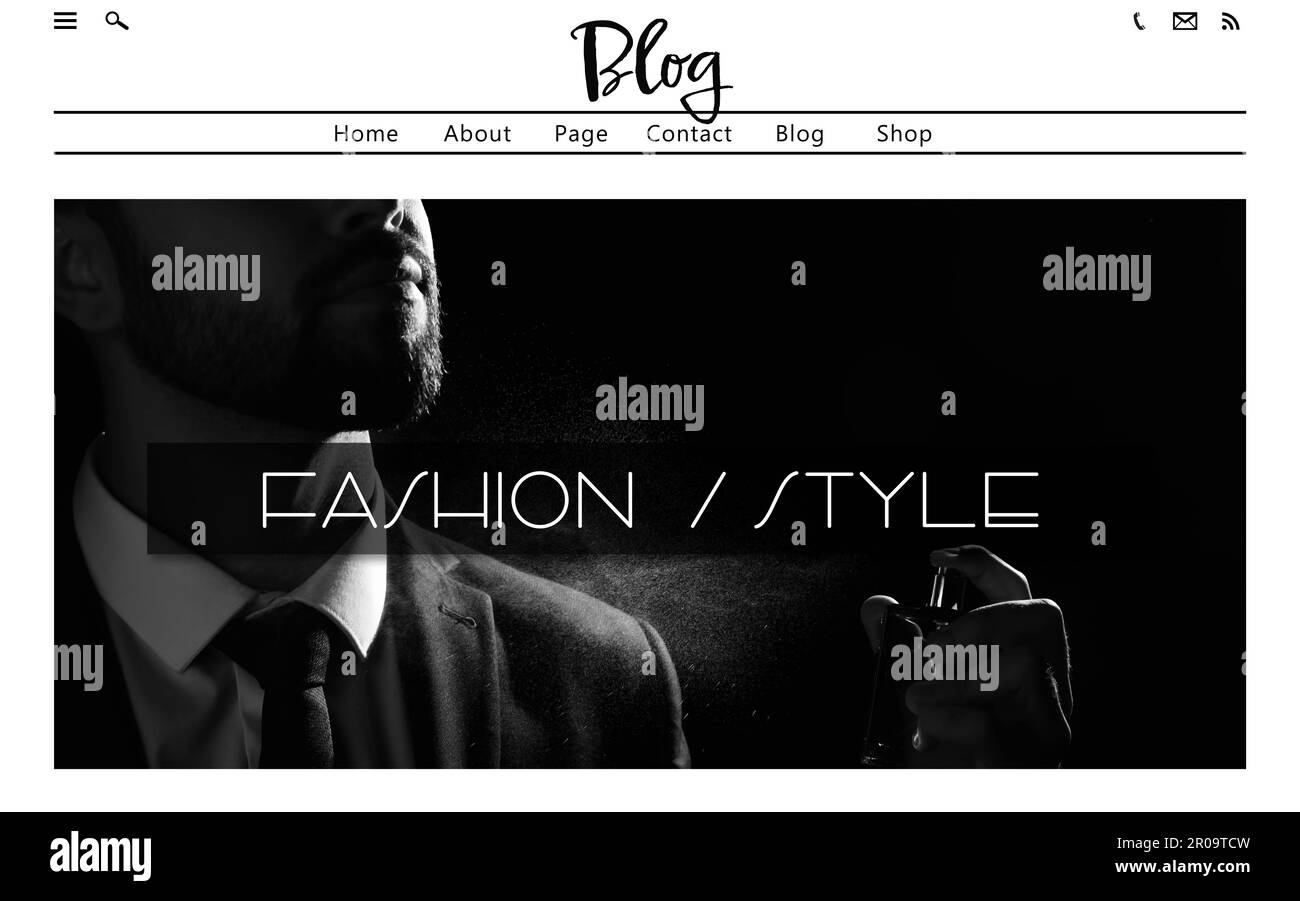 Blog screen fashion hi-res stock photography and images - Alamy