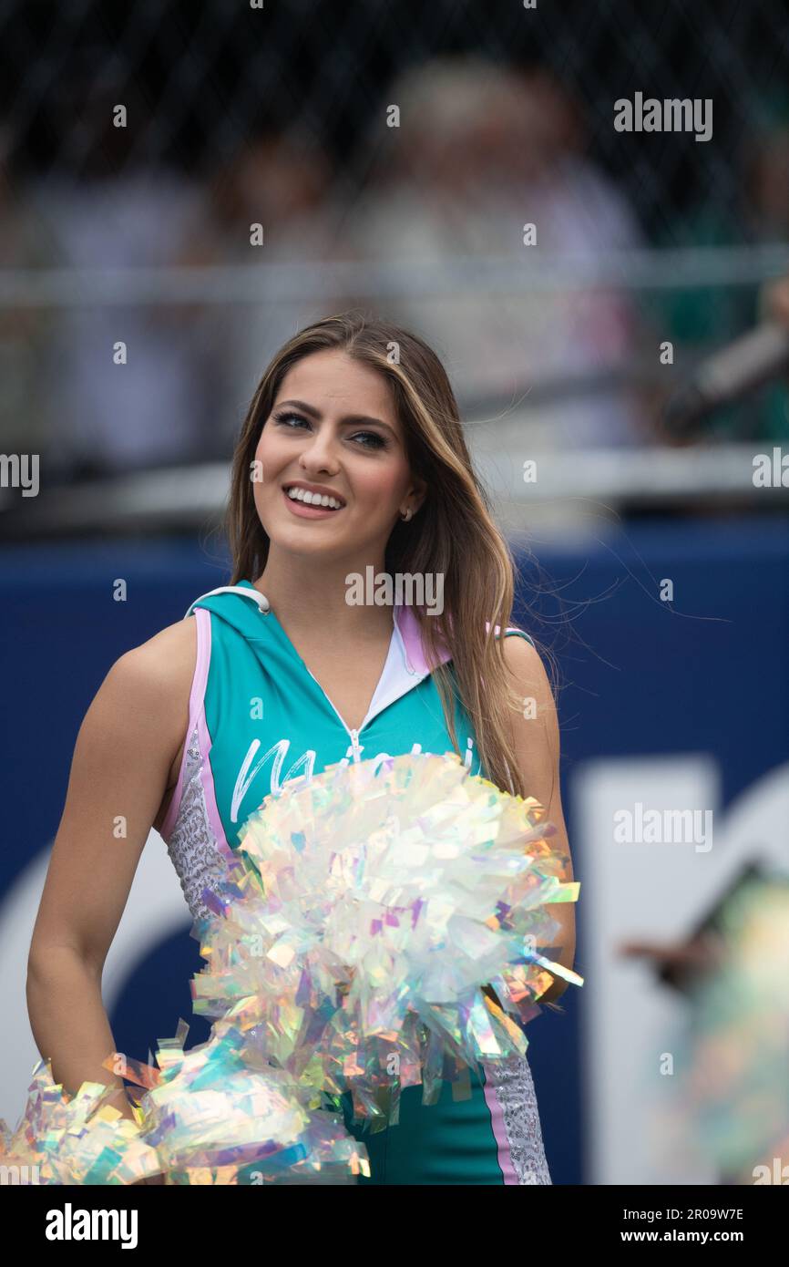 Miami, USA. 07th May, 2023. Miami Dolphins Cheerleader on the grid. 07. ...