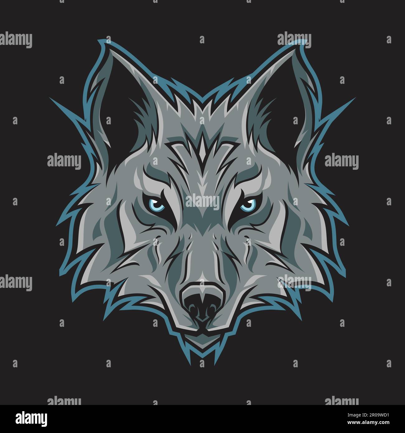 Wolf illustration vector logo Stock Vector Image & Art - Alamy