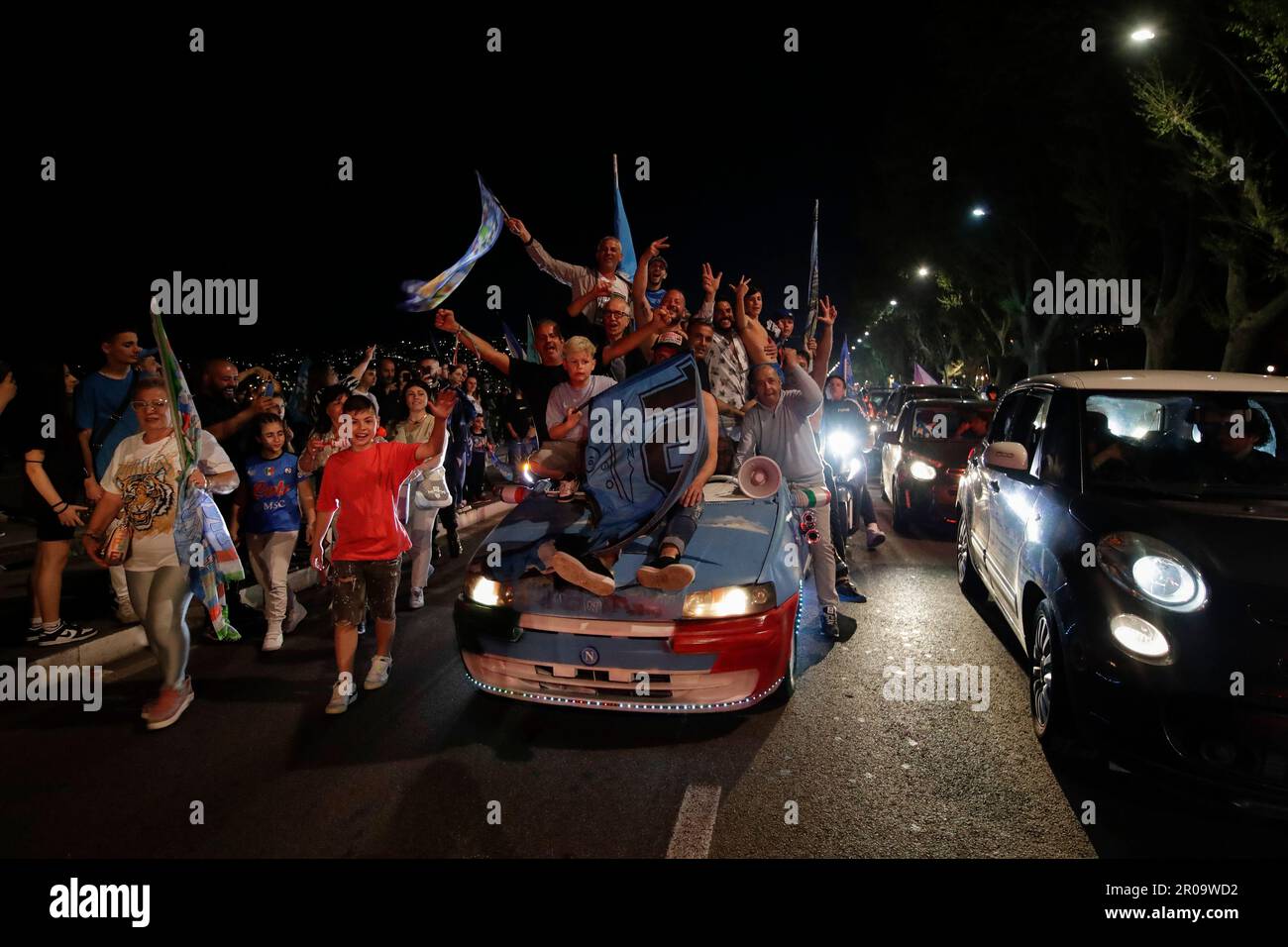 Naples, Italy. 07th May, 2023. Naples, the celebrations for the victory ...
