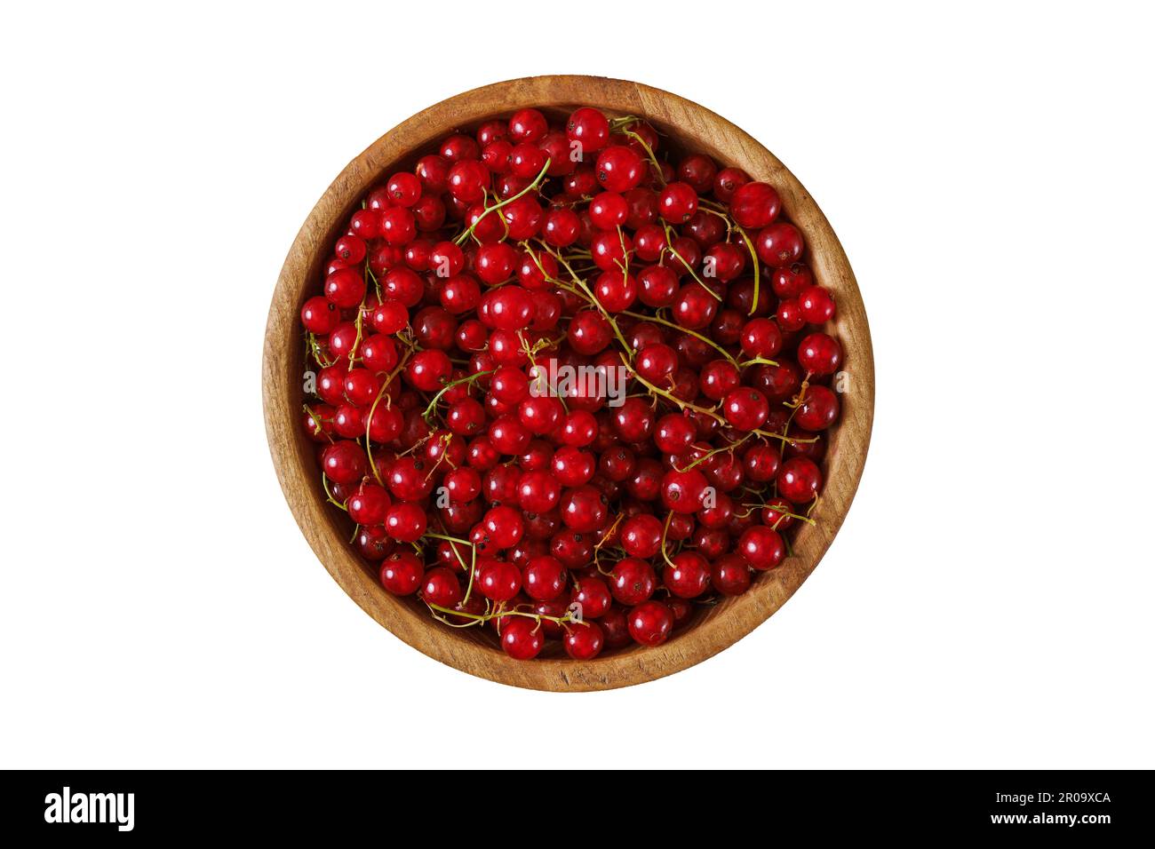 Fresh red currant in wooden bowl on dark table. Summer fruit berry ...