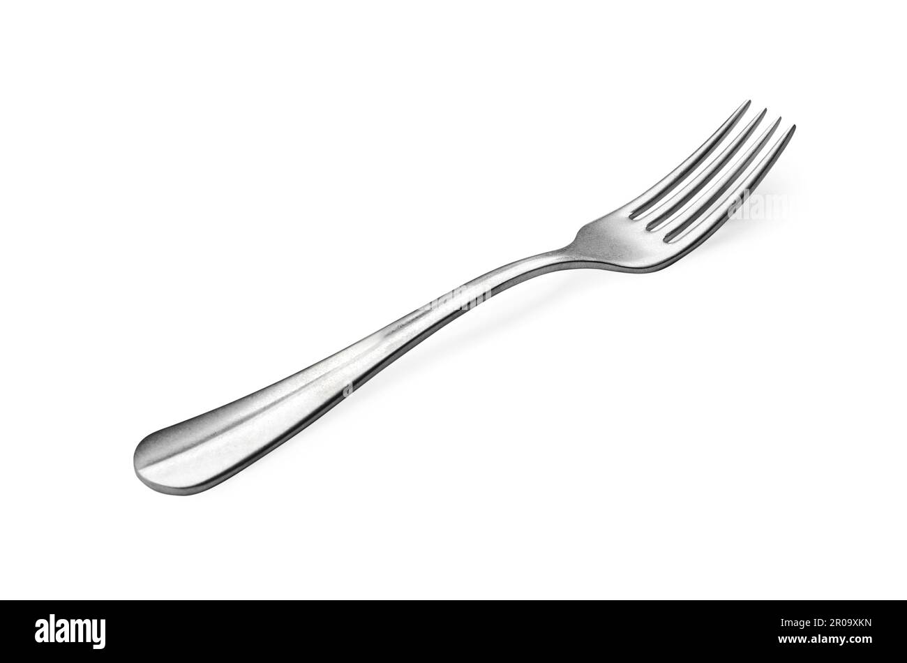 One new shiny fork isolated on white Stock Photo - Alamy