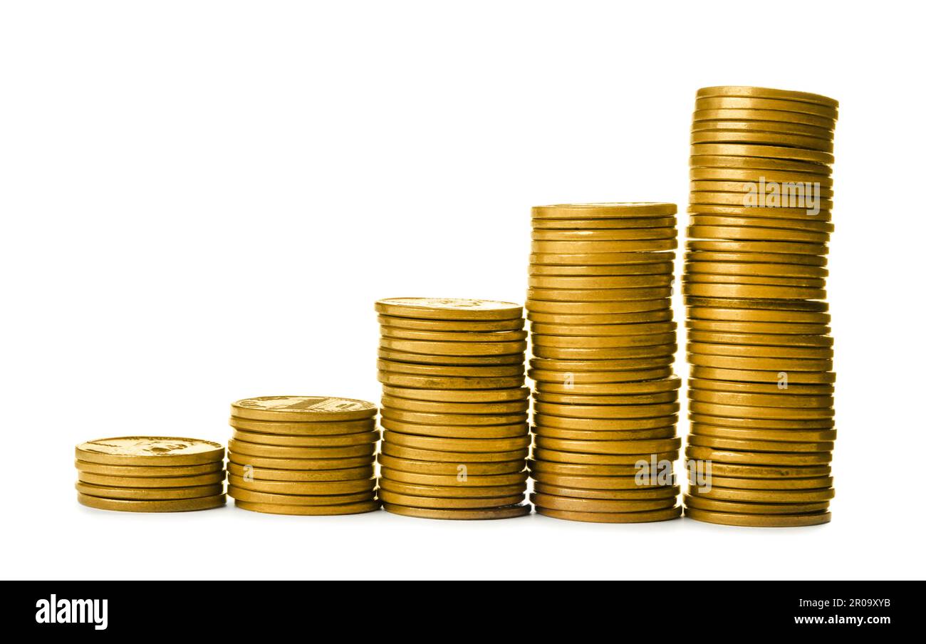 Penny stacks Cut Out Stock Images & Pictures - Alamy