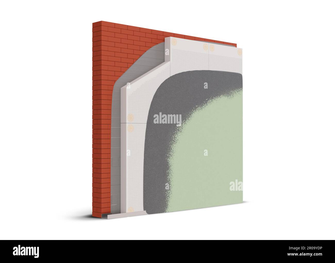 Wall layers scheme on white background, 3d illustration Stock Photo - Alamy