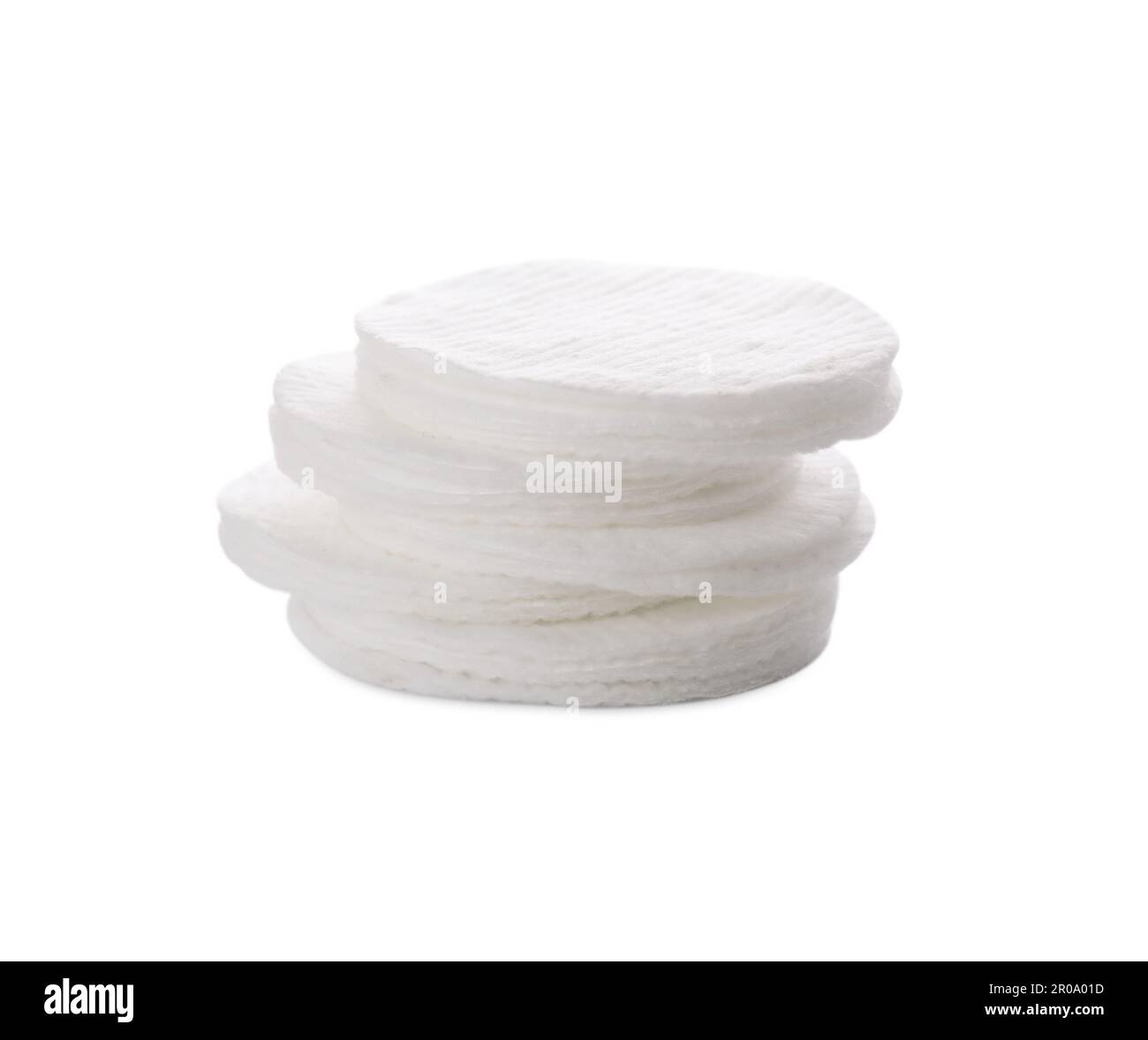 Stack of cotton pads on white background Stock Photo - Alamy
