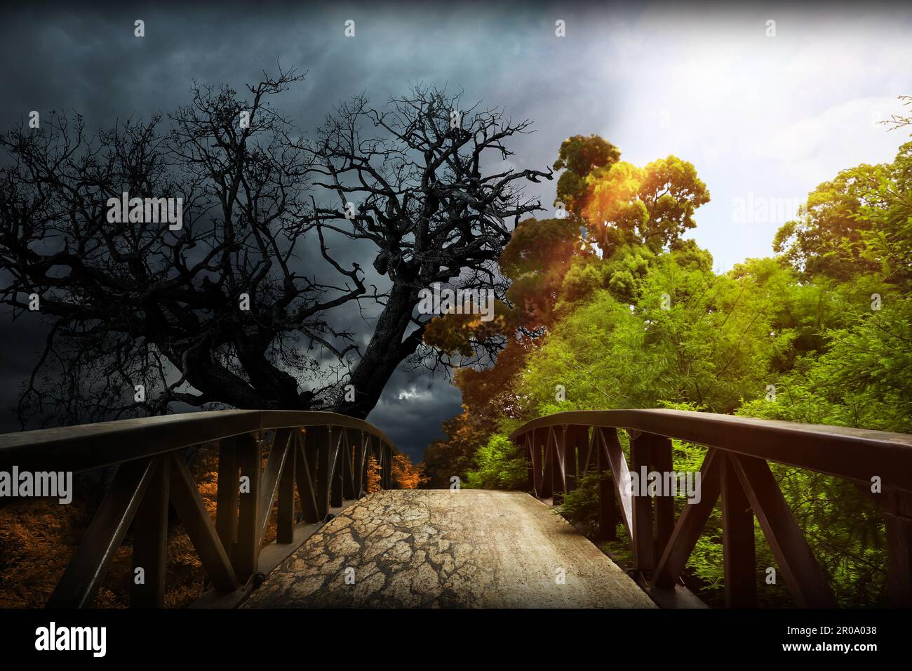 Conceptual photo depicting Earth destroyed by environmental pollution ...