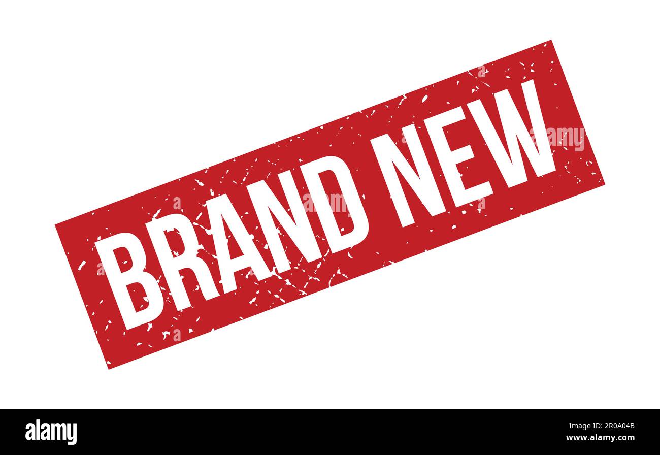 Brand New Rubber Stamp. Red Brand New Rubber Grunge Stamp Seal Vector ...