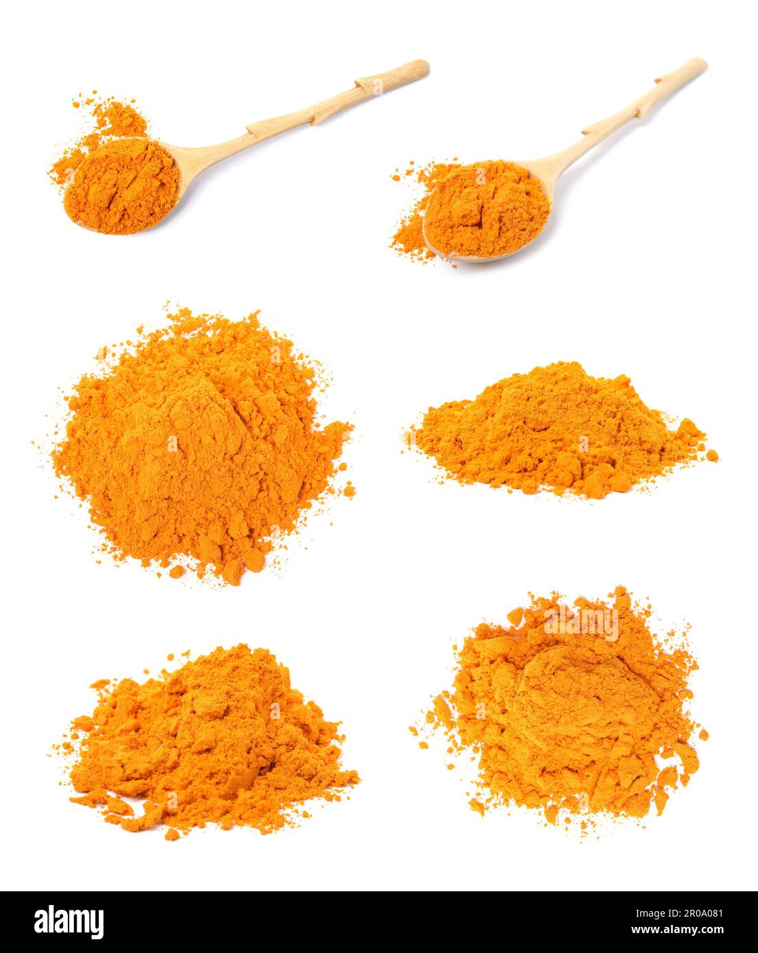 Set with saffron powder on white background Stock Photo - Alamy