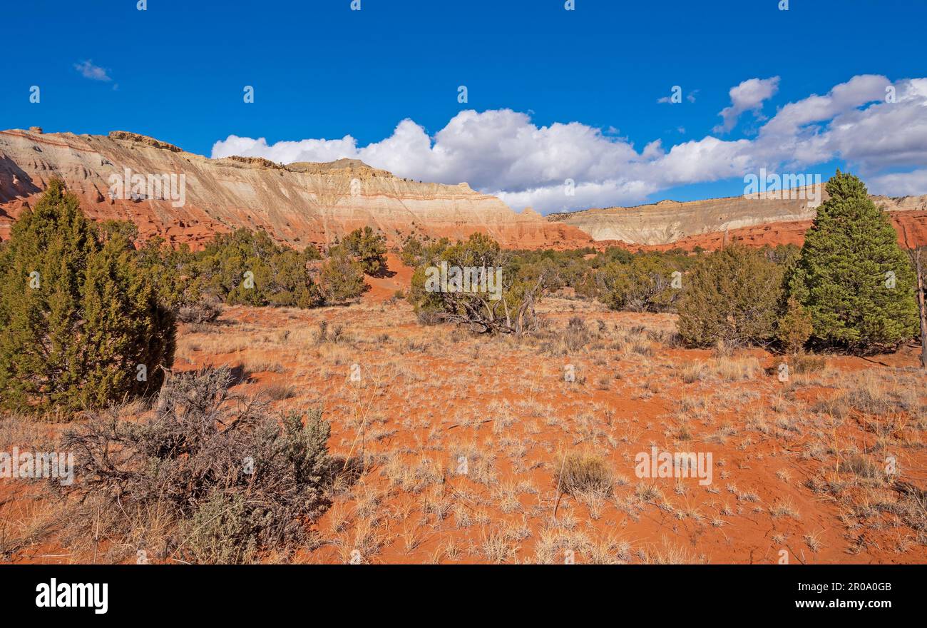 Desert Valley Surrounded by Dramatic Ridges in Kodachrome Basin State ...