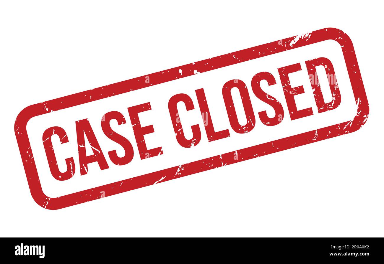 Case Closed Rubber Stamp. Red Case Closed Rubber Grunge Stamp Seal ...