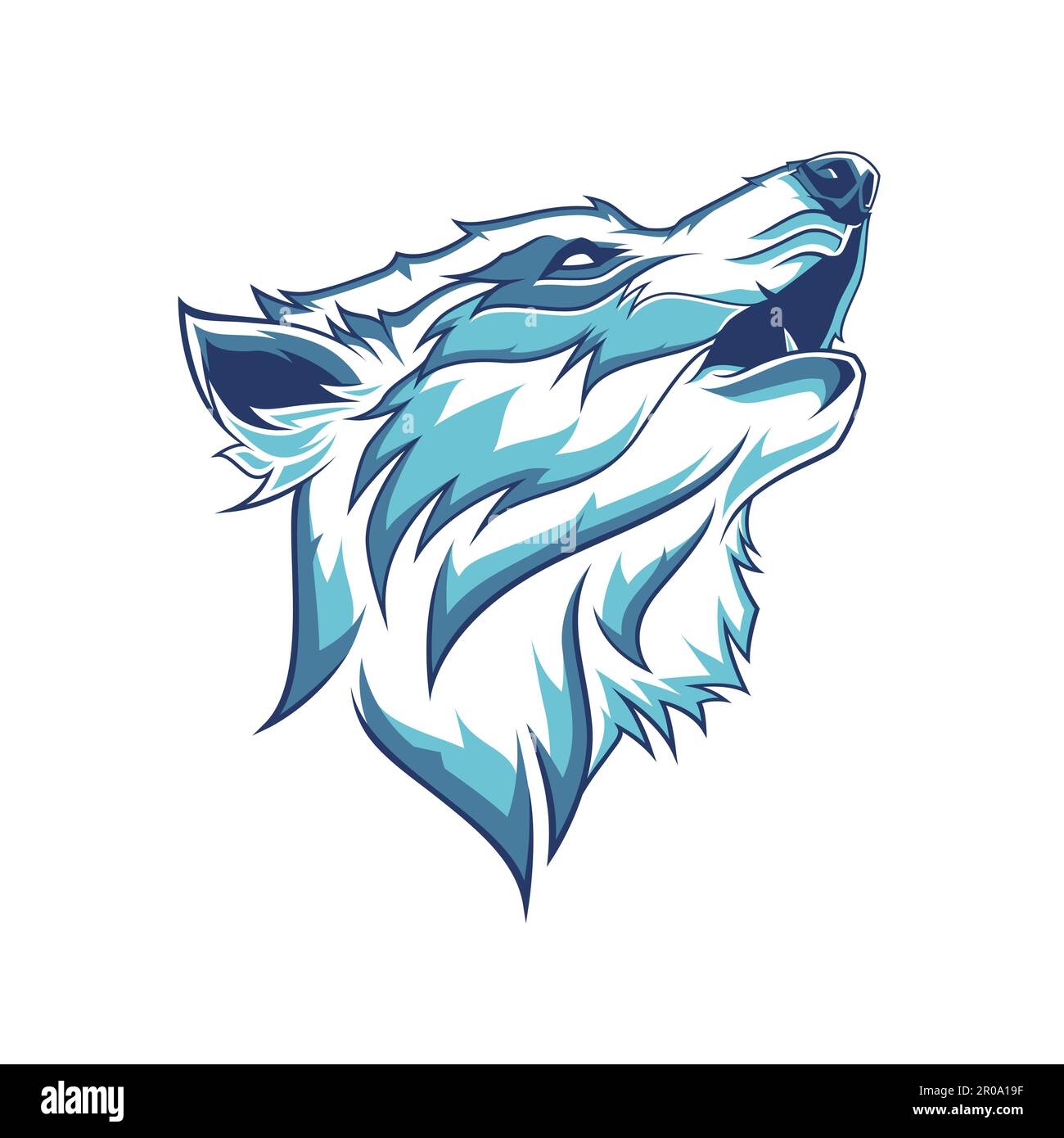 Wolf illustration vector logo Stock Vector Image & Art - Alamy
