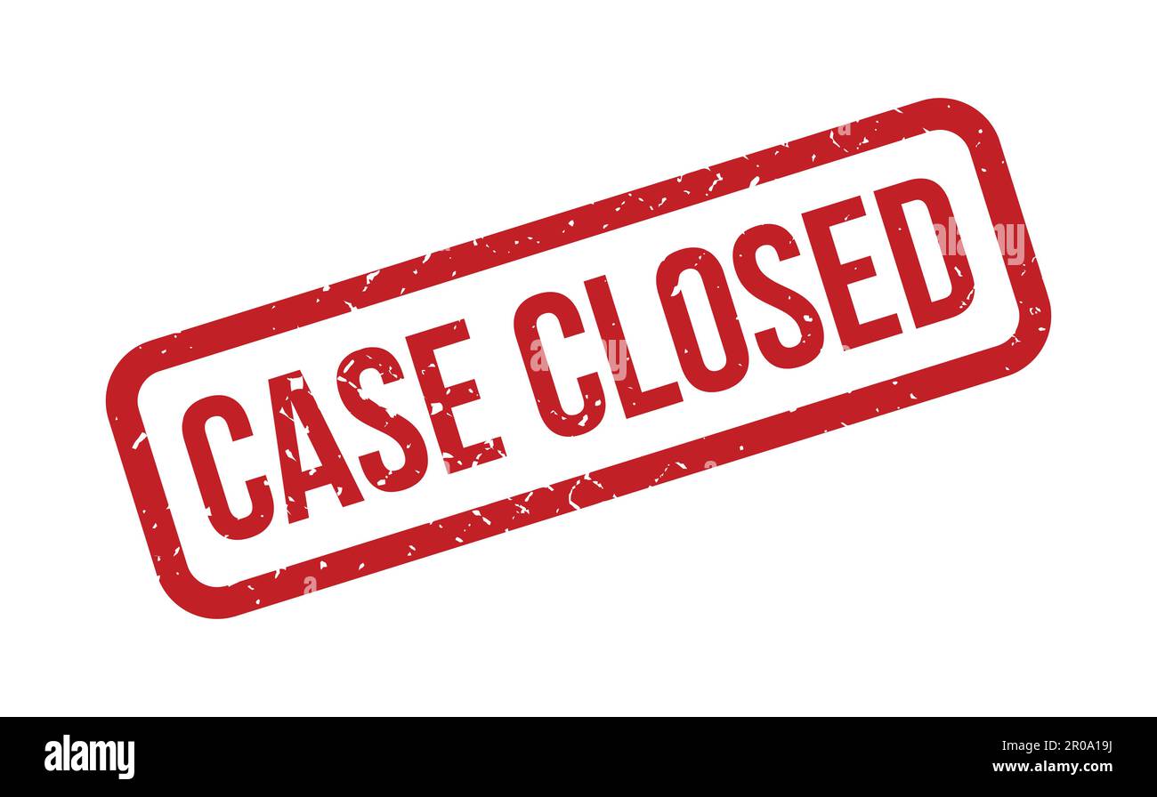 Case Closed Rubber Stamp. Red Case Closed Rubber Grunge Stamp Seal ...