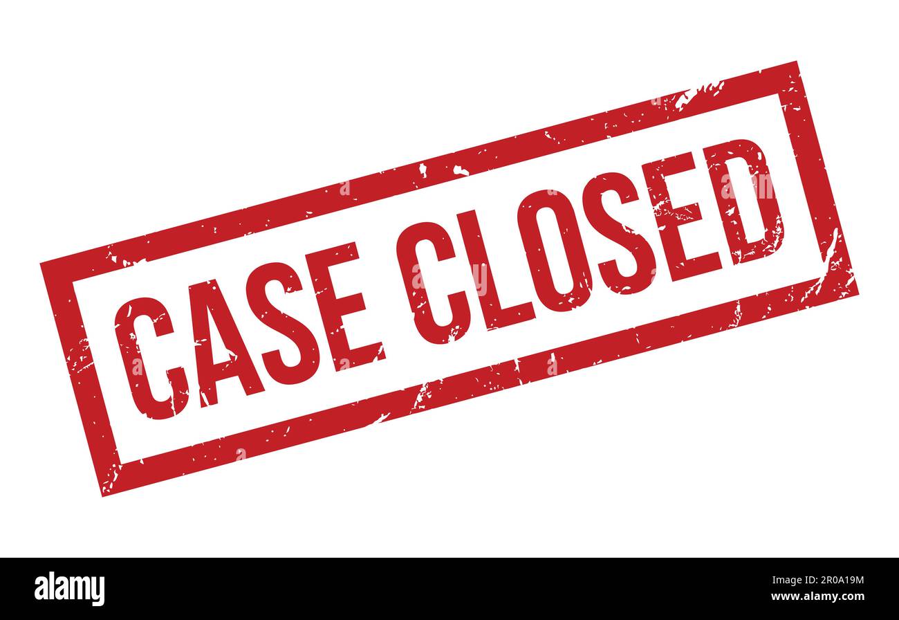 Case Closed Rubber Stamp. Red Case Closed Rubber Grunge Stamp Seal ...