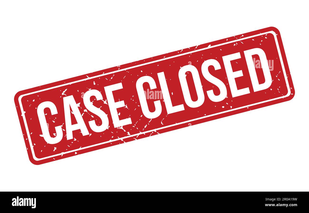 Case Closed Rubber Stamp. Red Case Closed Rubber Grunge Stamp Seal ...