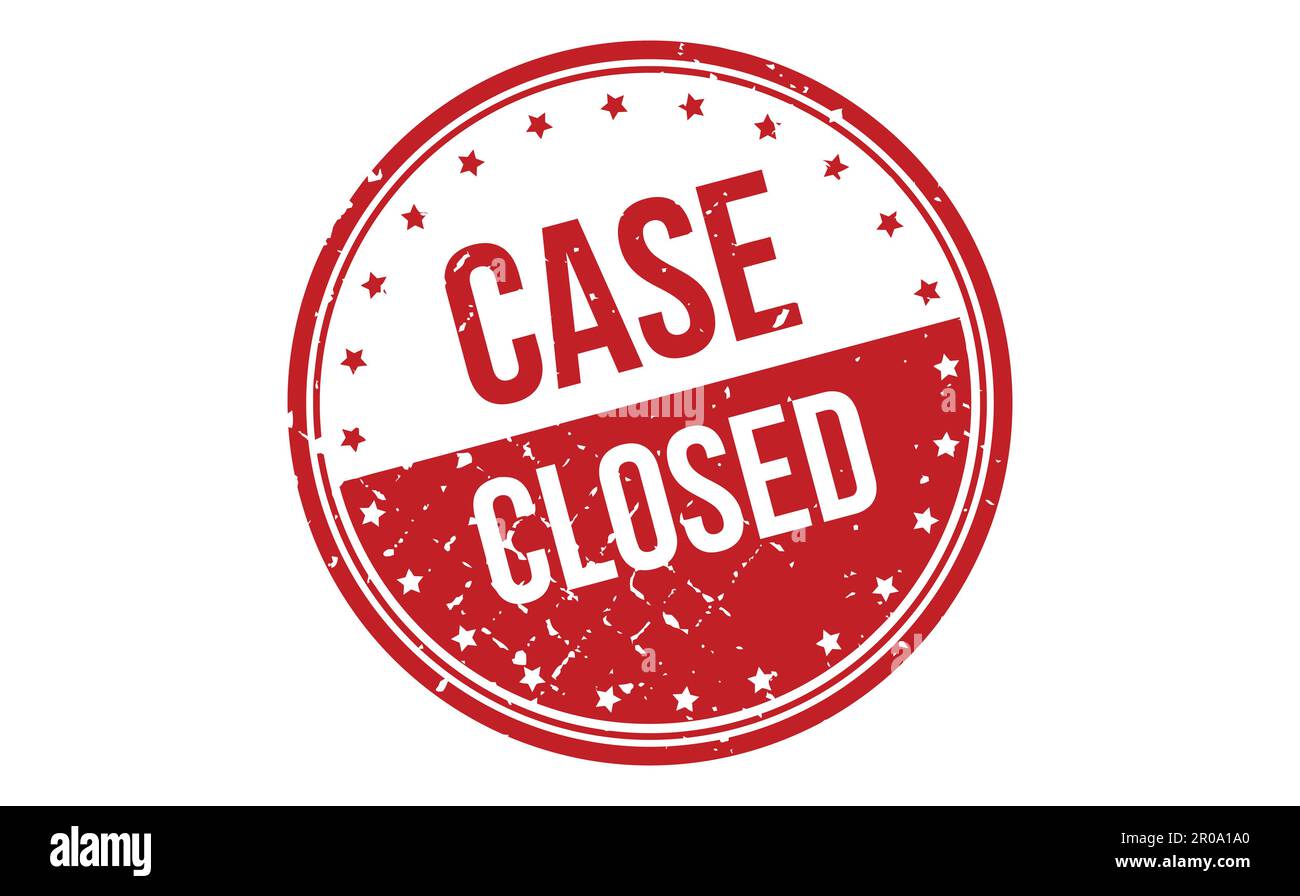 Case Closed Rubber Stamp. Red Case Closed Rubber Grunge Stamp Seal ...