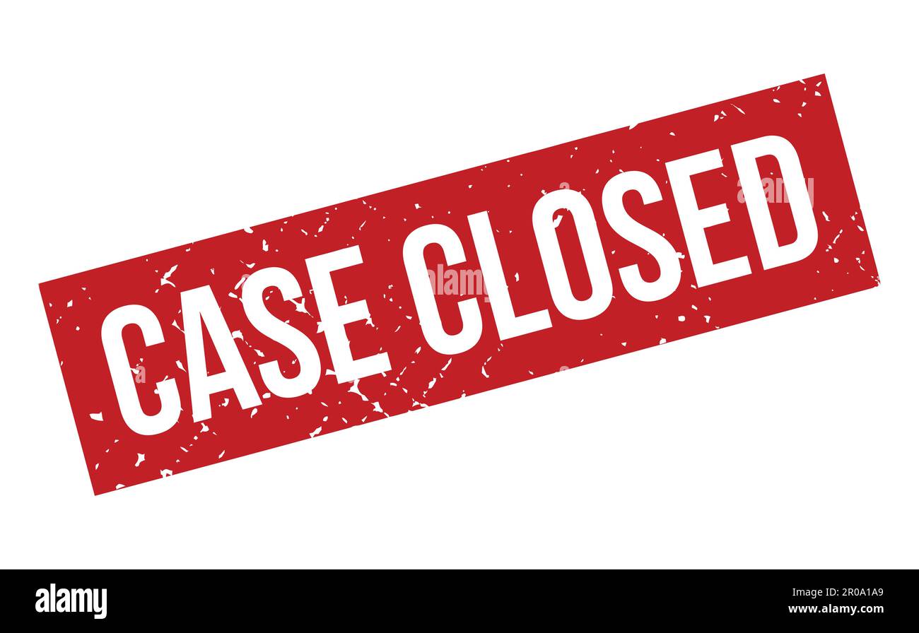 Case Closed Rubber Stamp. Red Case Closed Rubber Grunge Stamp Seal ...
