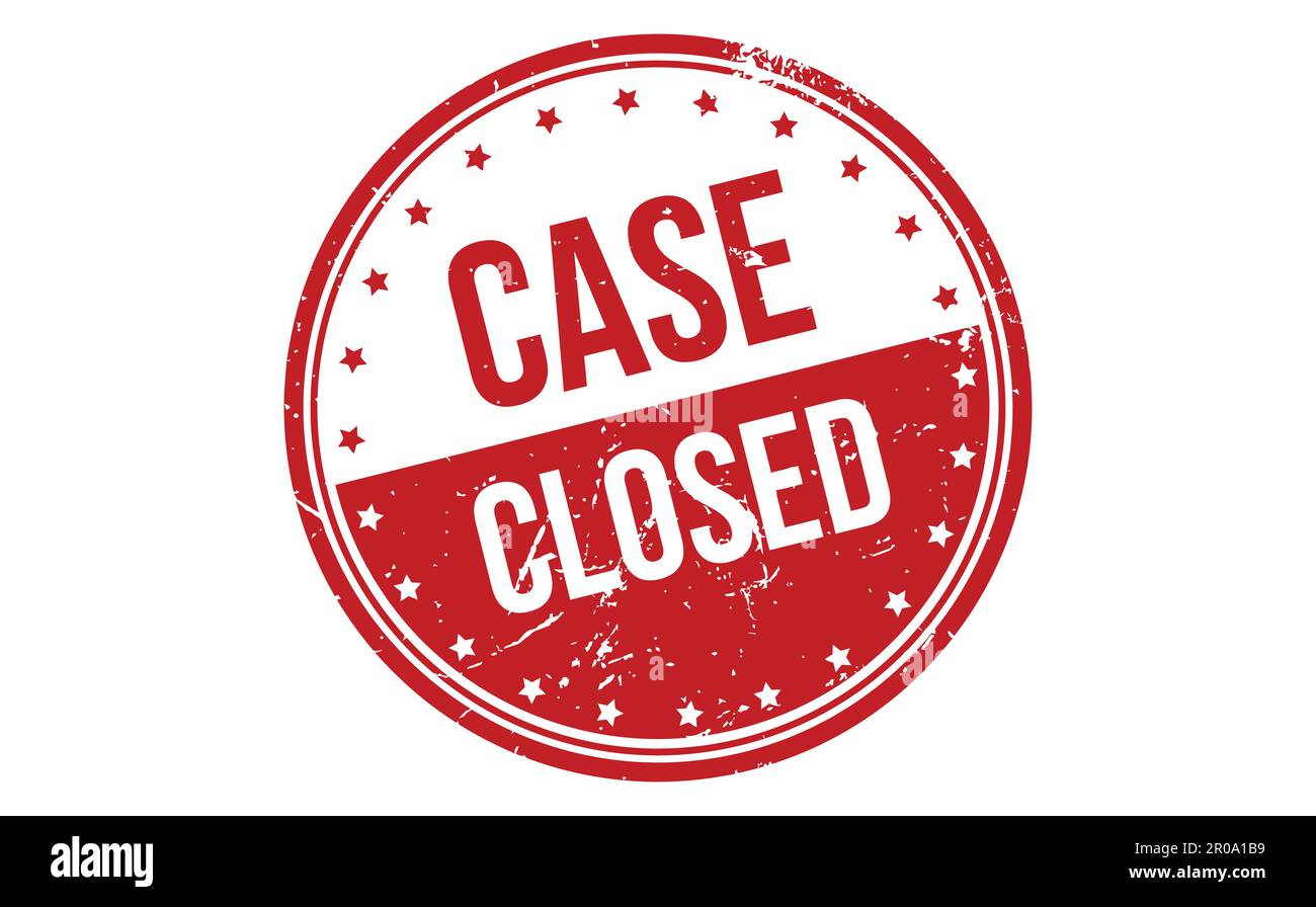 Case Closed Rubber Stamp. Red Case Closed Rubber Grunge Stamp Seal ...