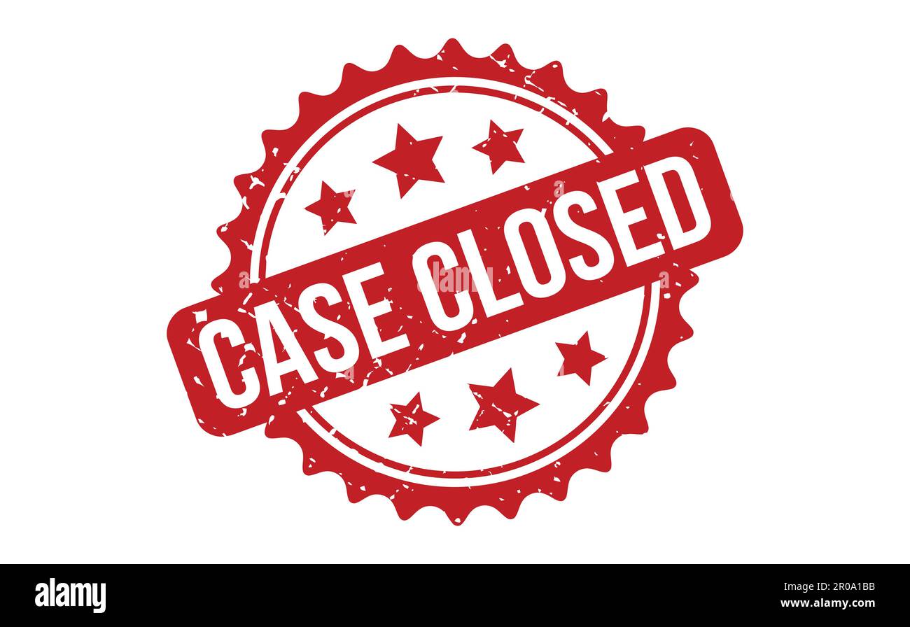 Case Closed Rubber Stamp. Red Case Closed Rubber Grunge Stamp Seal ...