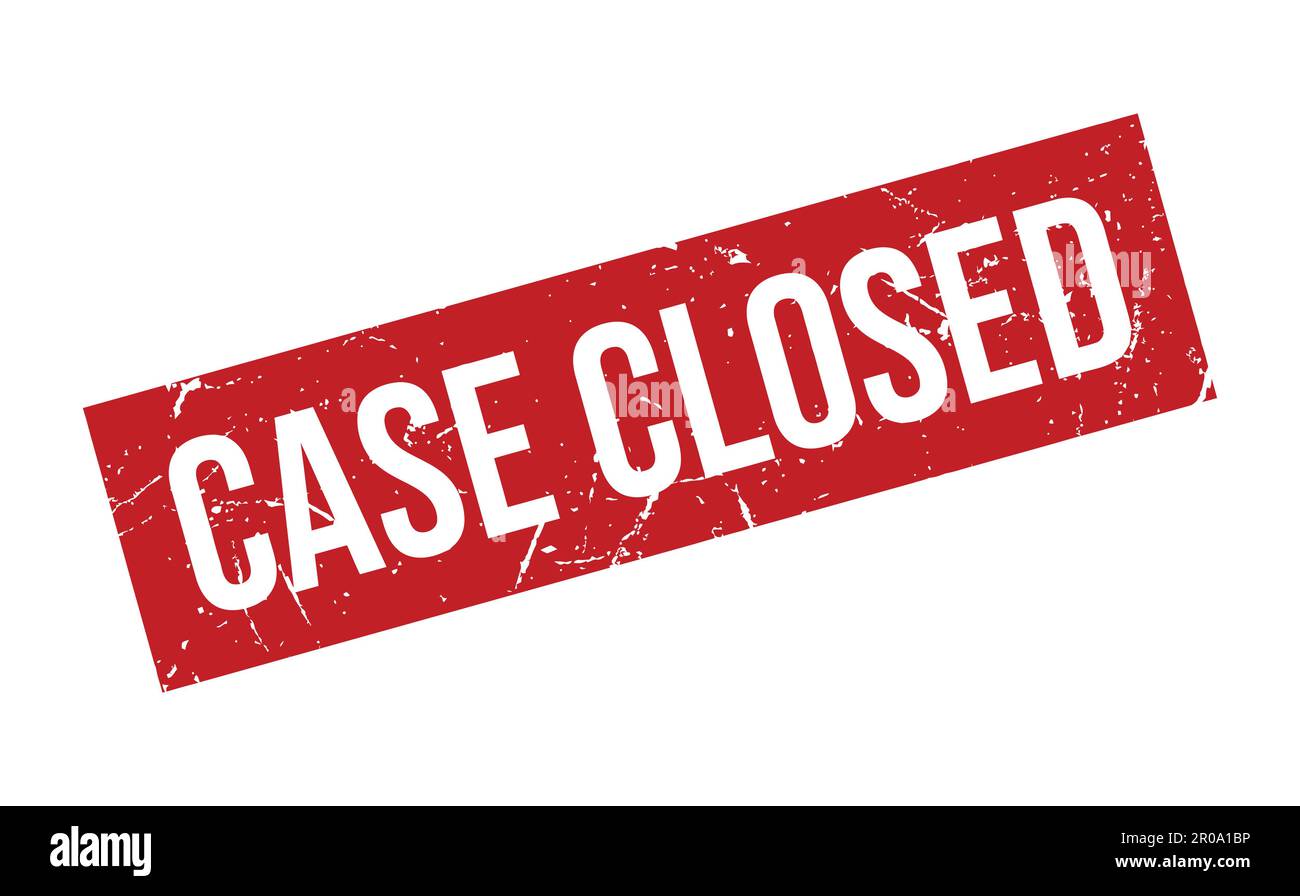 Case Closed Rubber Stamp. Red Case Closed Rubber Grunge Stamp Seal ...