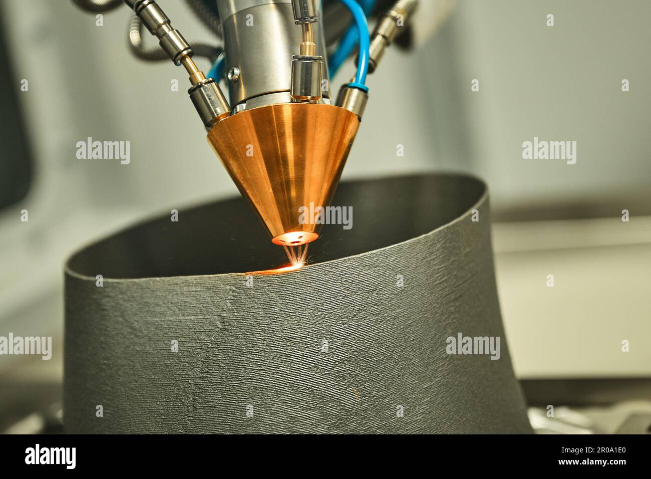 3d metal printer makes detail of powder in plant workshop Stock Photo ...
