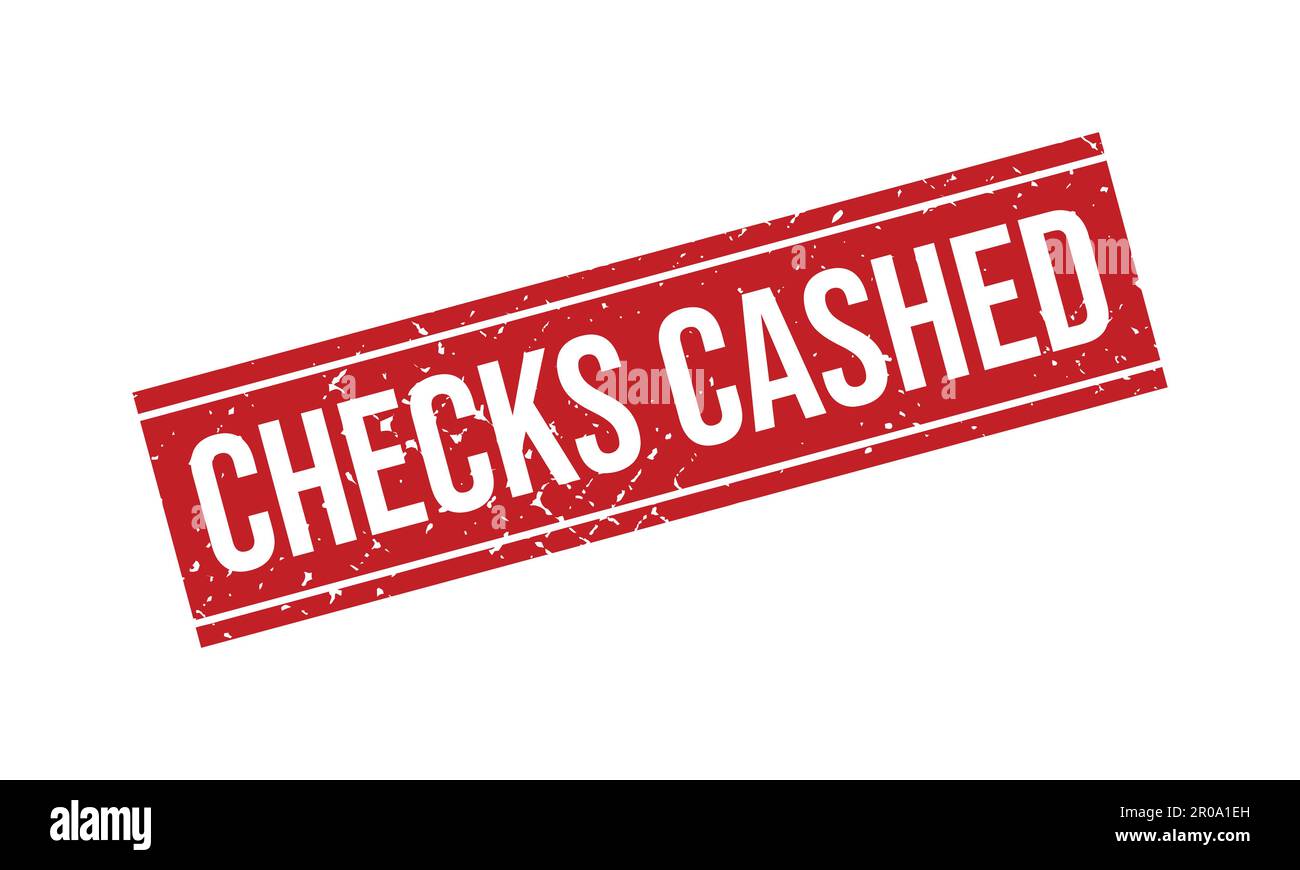 Checks Cashed Rubber Grunge Stamp Seal Vector Illustration Stock Vector ...