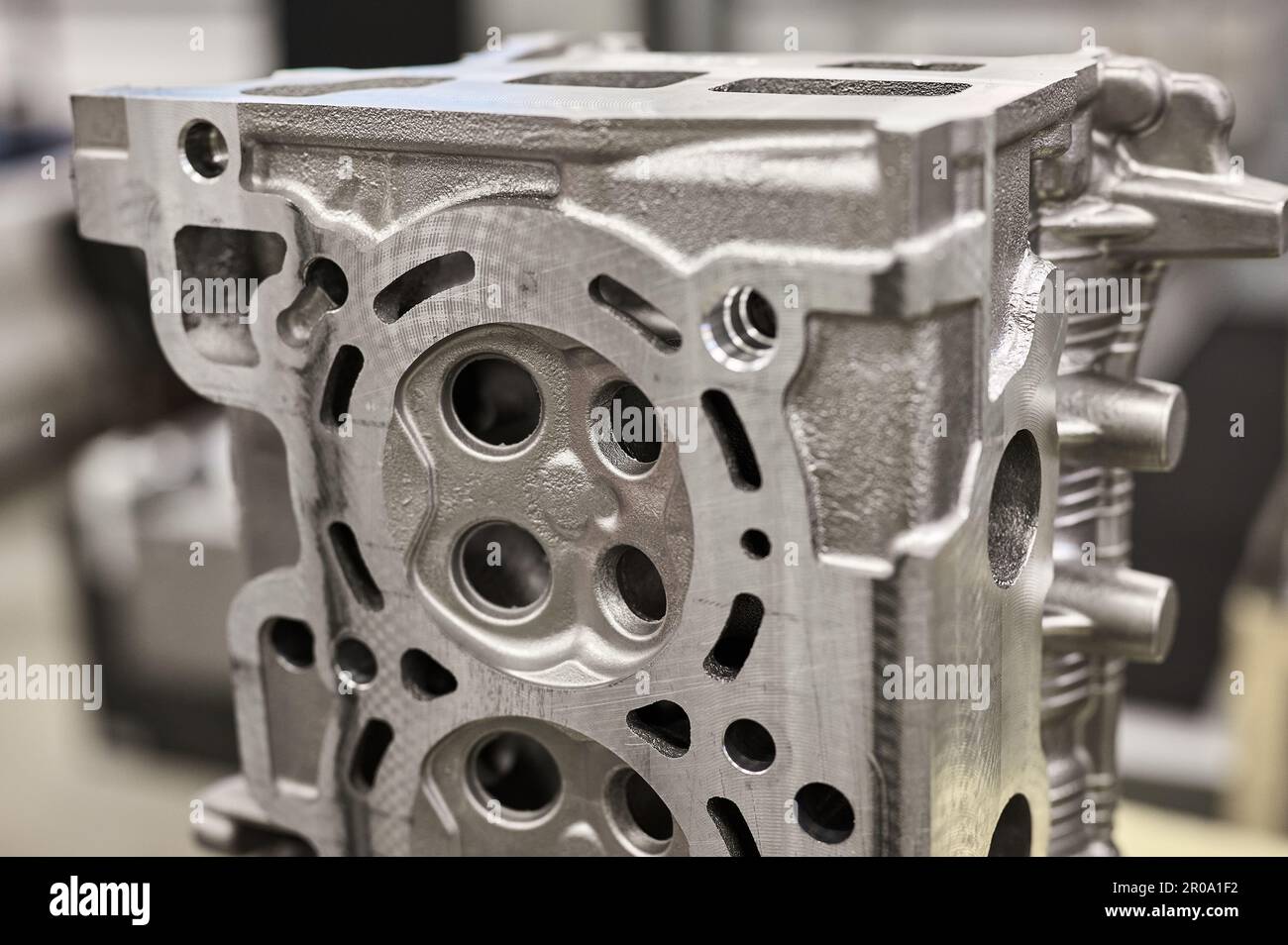 Aluminum cylinder heads of auto engine ready for assembling Stock Photo ...