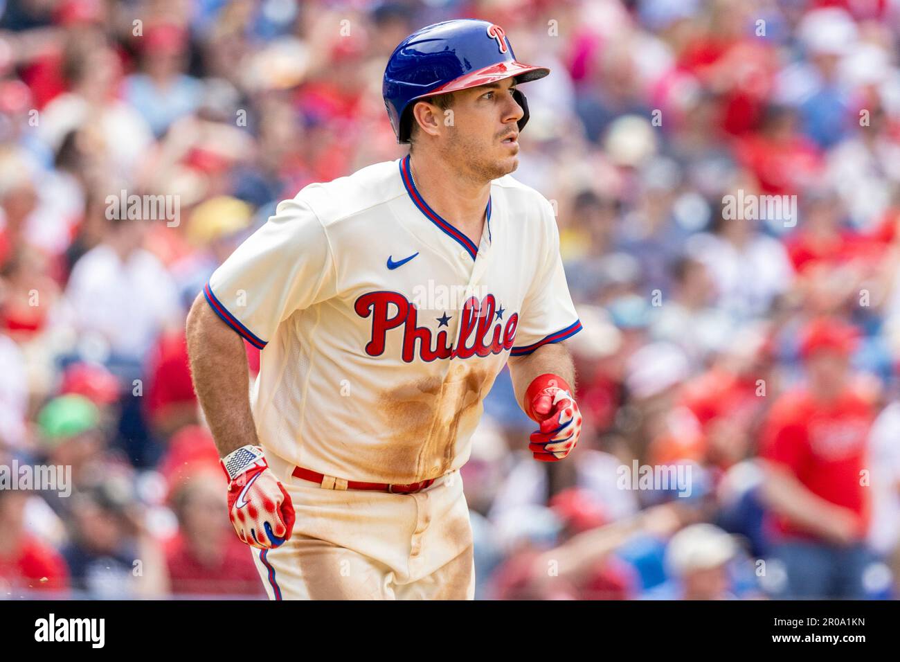 Philadelphia Phillies' J.T. Realmuto in action during a baseball game ...