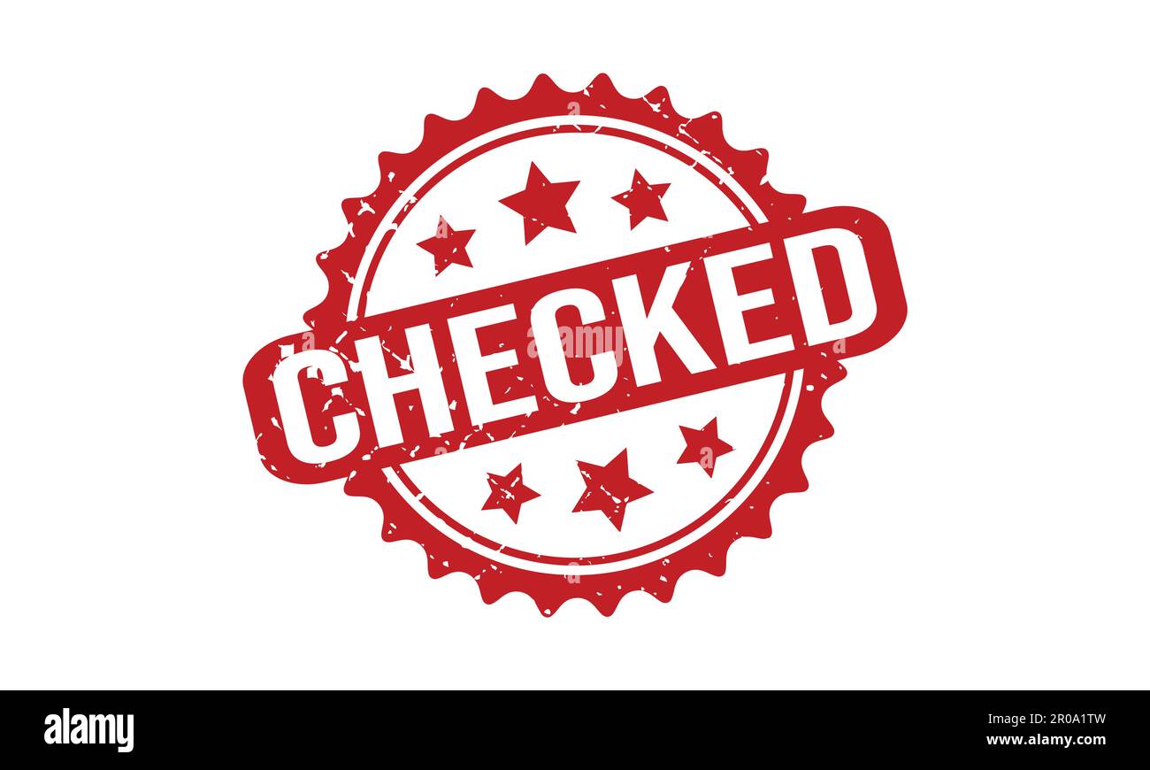 Checked Rubber Grunge Stamp Seal Stock Vector Stock Vector Image & Art ...