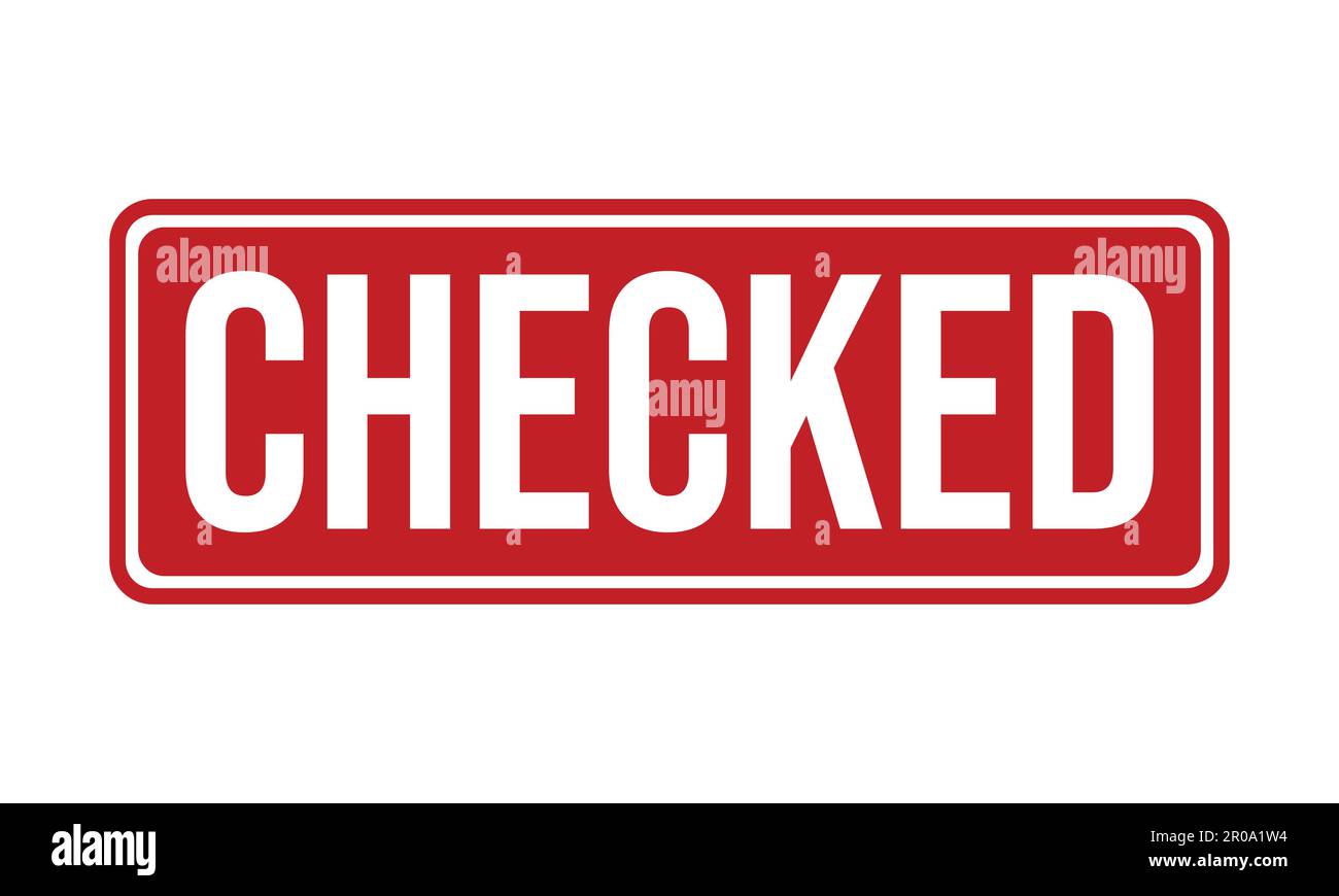 Checked stamp sign seal Stock Vector Images - Alamy