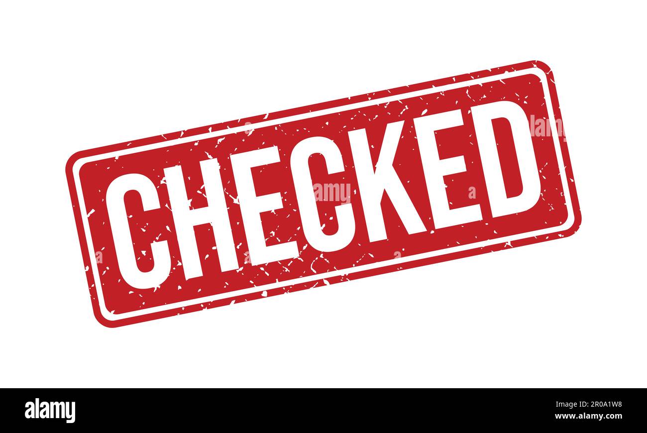 Checked Rubber Grunge Stamp Seal Stock Vector Stock Vector Image & Art ...