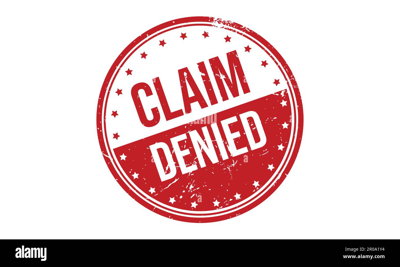 Claim Denied Rubber Grunge Stamp Seal Vector Illustration Stock Vector ...
