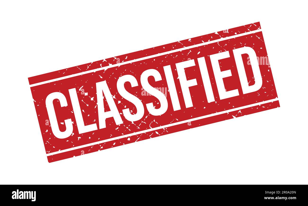 Classified red ribbon label hi-res stock photography and images - Alamy