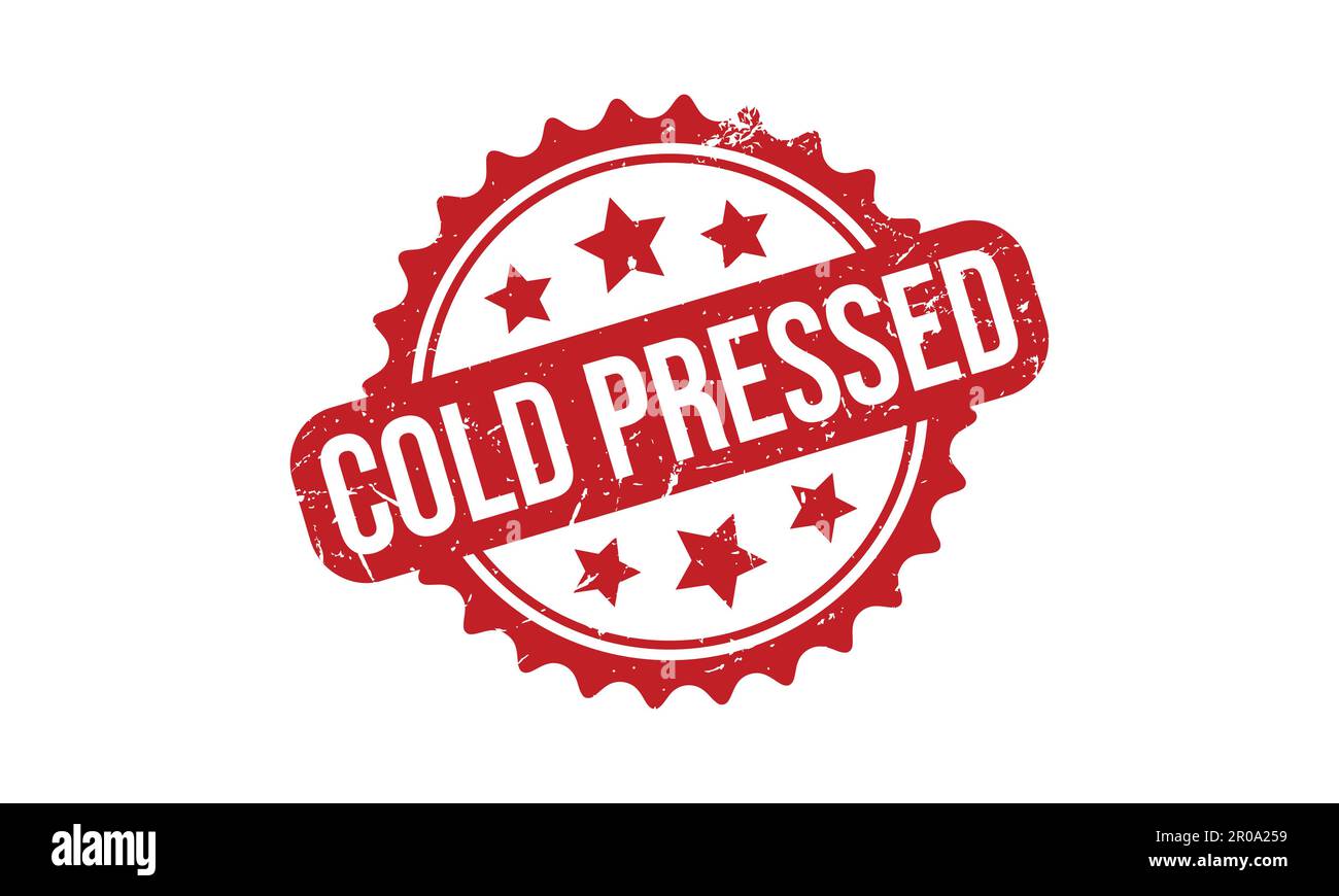 Cold Pressed Rubber Grunge Stamp Seal Vector Illustration Stock Vector ...