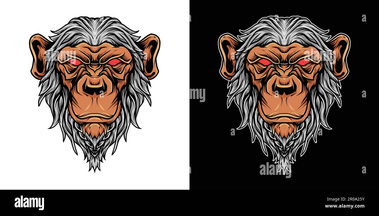 chimp ape vector illustration Stock Vector Image & Art - Alamy