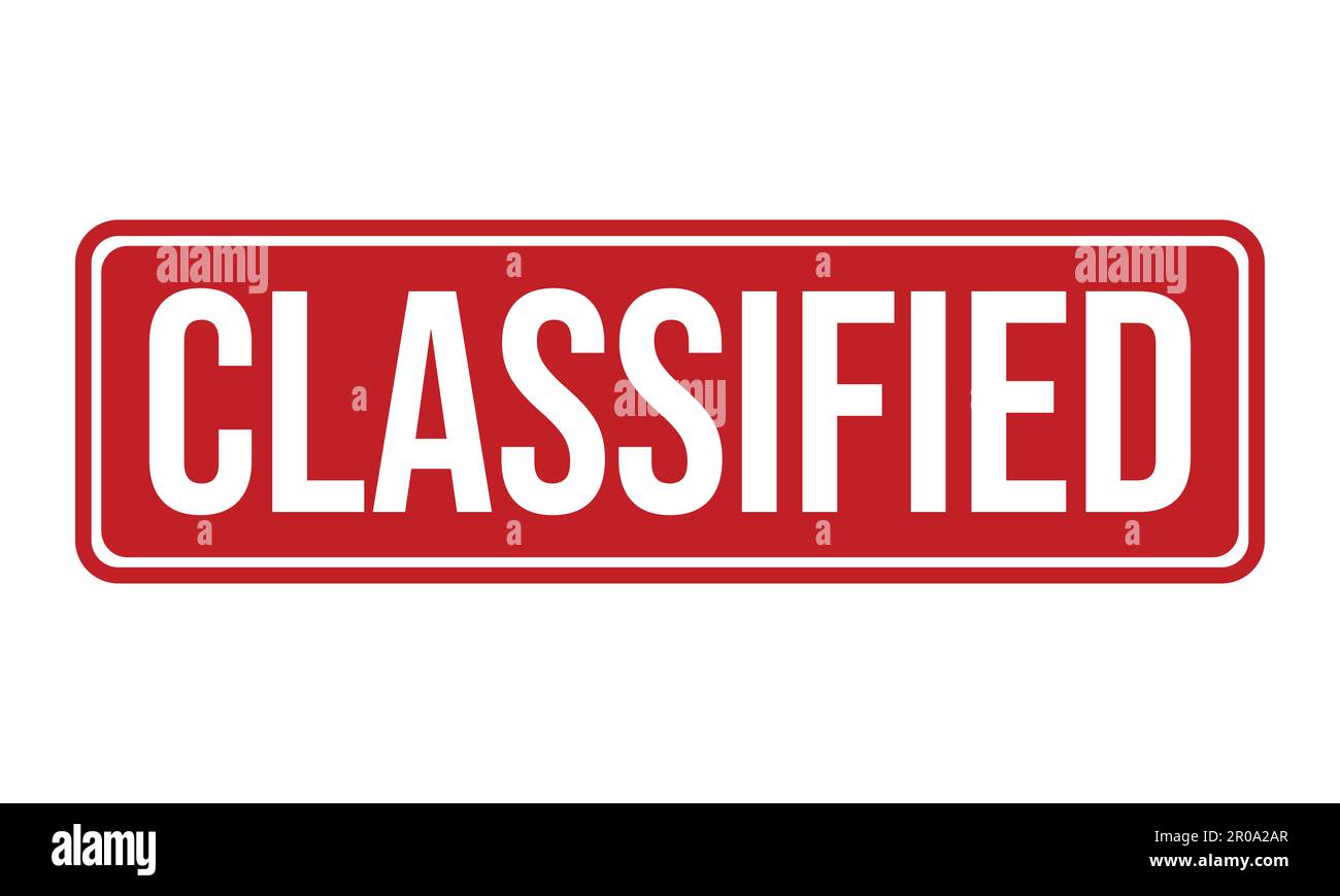 Classified red ribbon label hi-res stock photography and images - Alamy