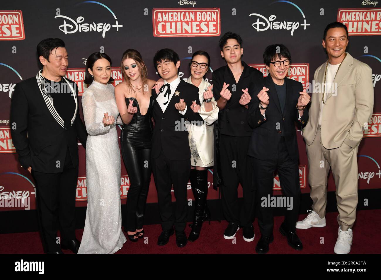 New York, USA. 07th May, 2023. The cast, including Michelle Yeoh, Ke ...