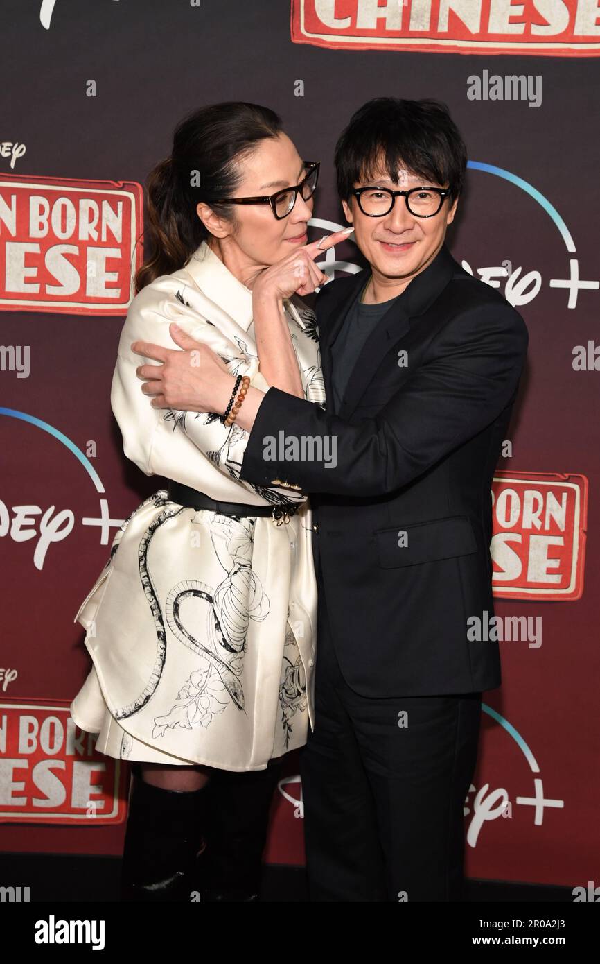 New York, USA. 07th May, 2023. Michelle Yeoh and Ke Huy Quan walking ...
