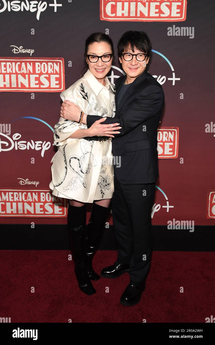 New York, USA. 07th May, 2023. Michelle Yeoh and Ke Huy Quan walking ...