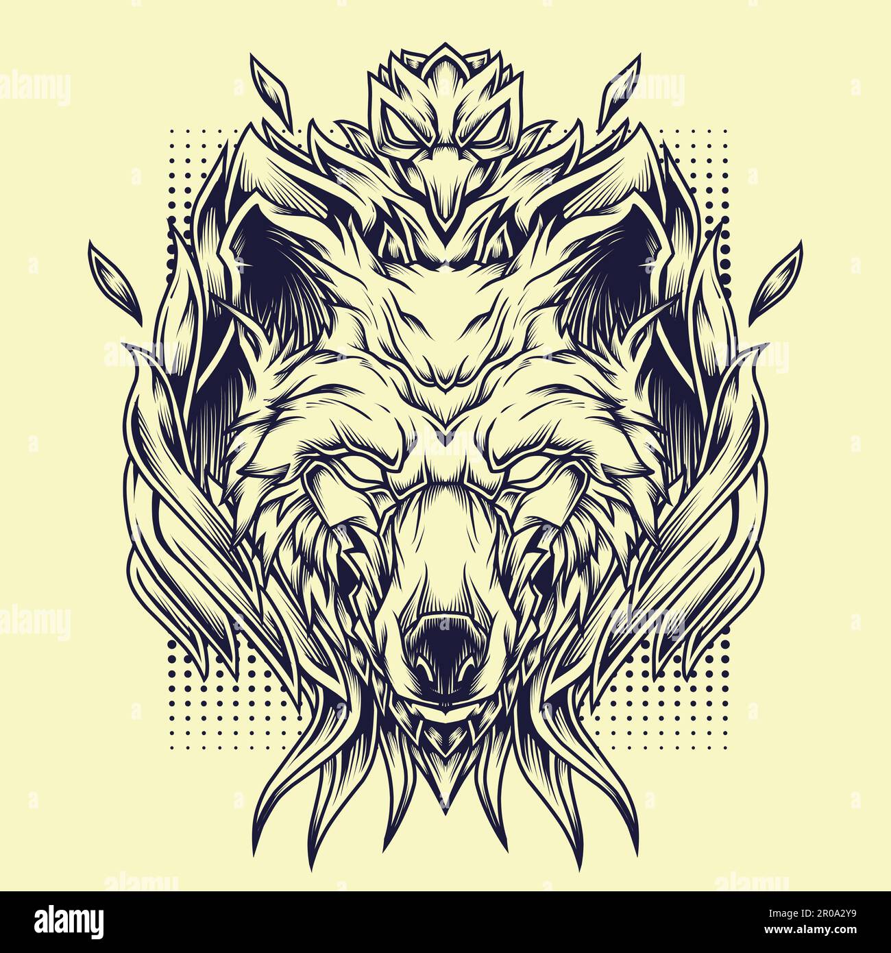 Phoenix wolves vector illustration Stock Vector Image & Art - Alamy