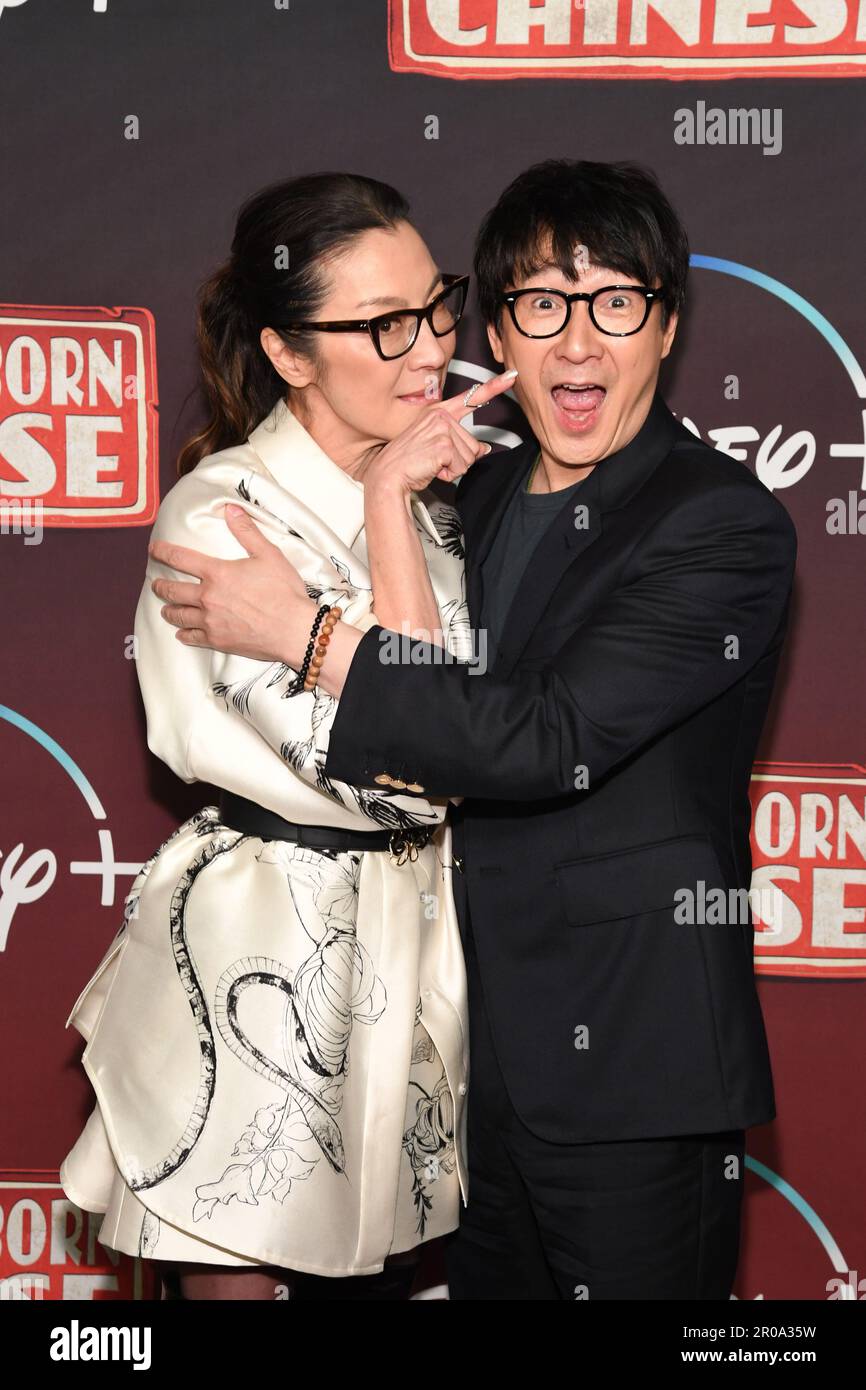 New York, USA. 07th May, 2023. Michelle Yeoh and Ke Huy Quan walking ...