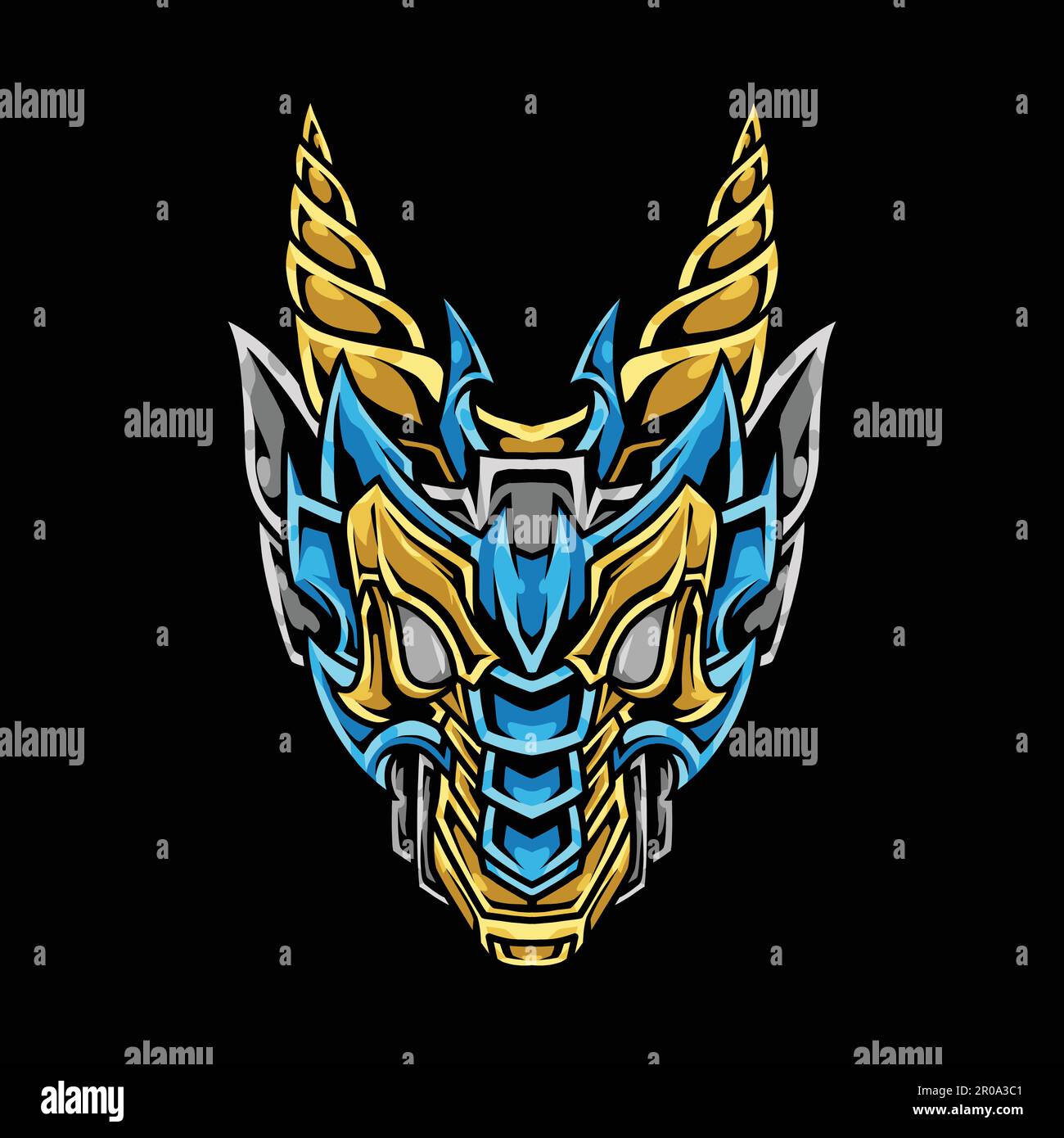 Dragon head drawing Stock Vector Images - Alamy