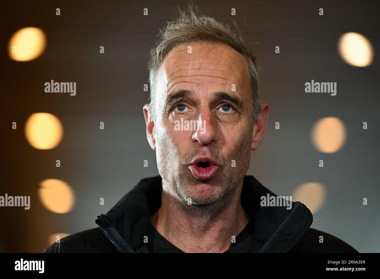 Australian Greens Senator Nick McKim speaks to the media during a ...