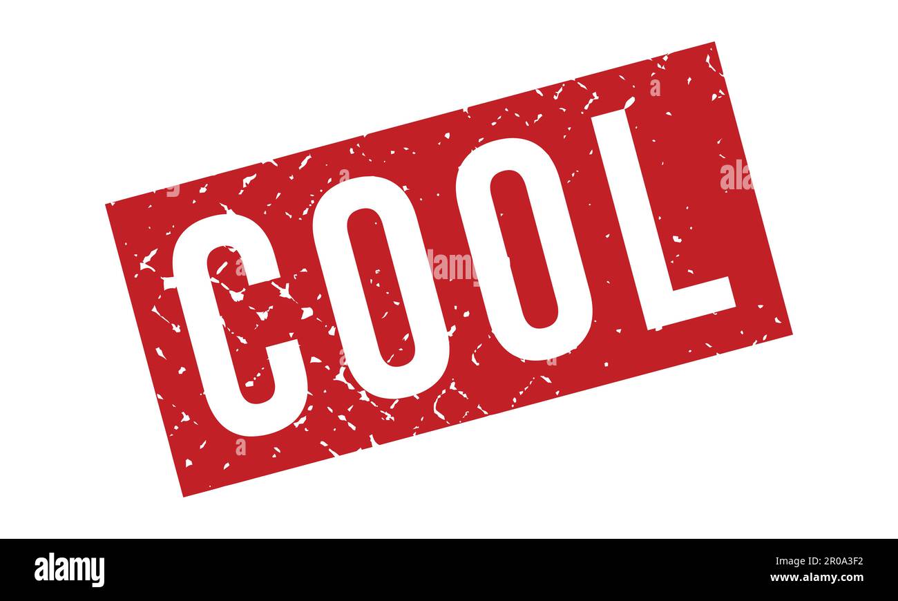 Cool Rubber Stamp. Red Cool Rubber Grunge Stamp Seal Vector ...