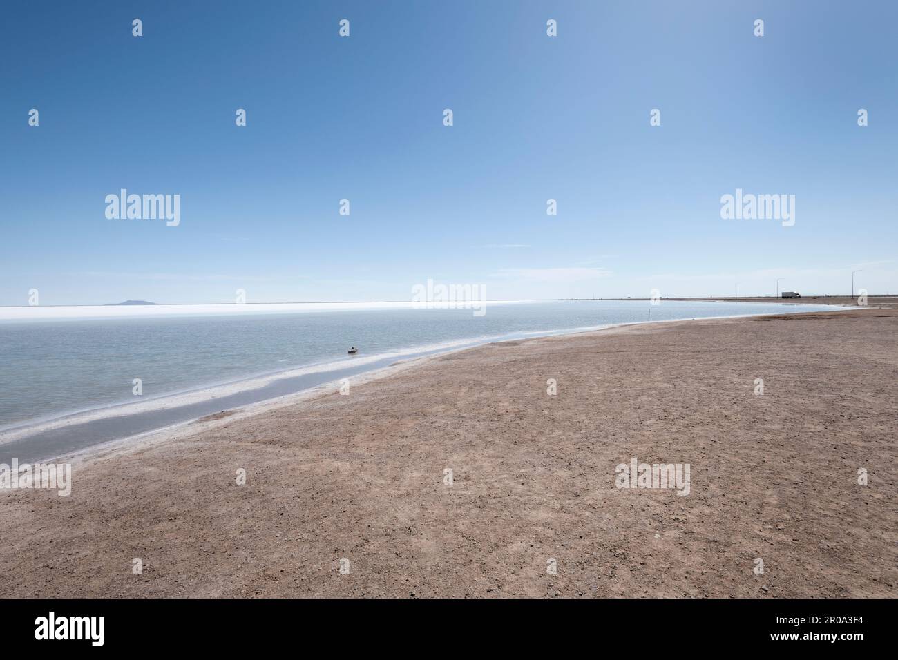 Usa, Utah. Bonneville Salt Flats beside Interstate 80 Stock Photo - Alamy